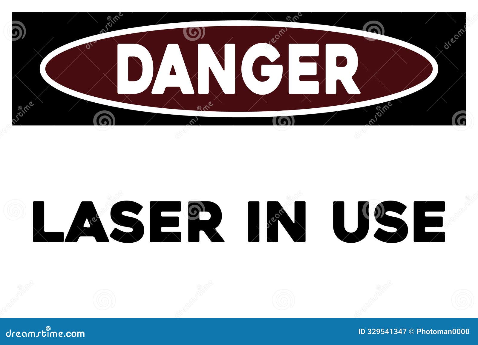 Laser in use warning sign stock illustration. Illustration of ...