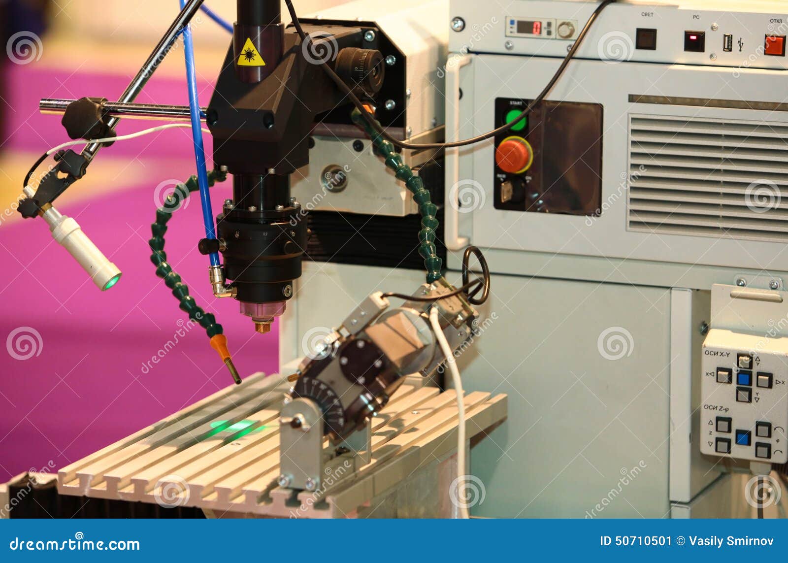 Laser is Used for Quality Control Stock Image - Image of electrical ...