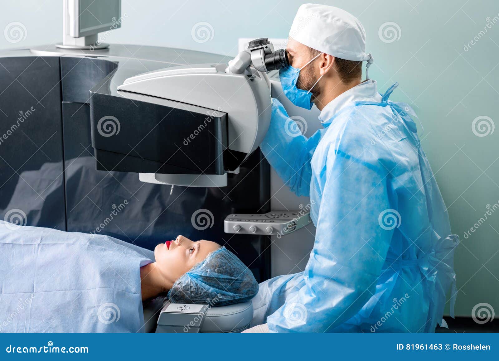 Laser vision correction stock image. Image of uniform - 81961463