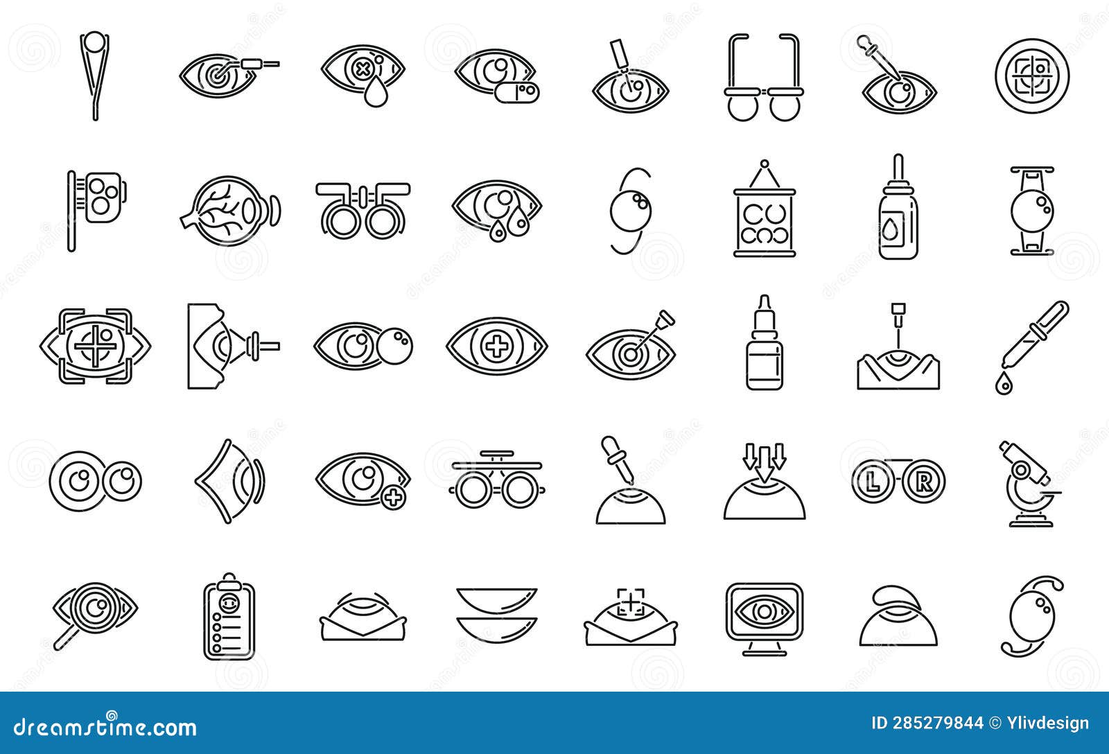 Ophthalmic Icons Vector Illustration | CartoonDealer.com #48751000
