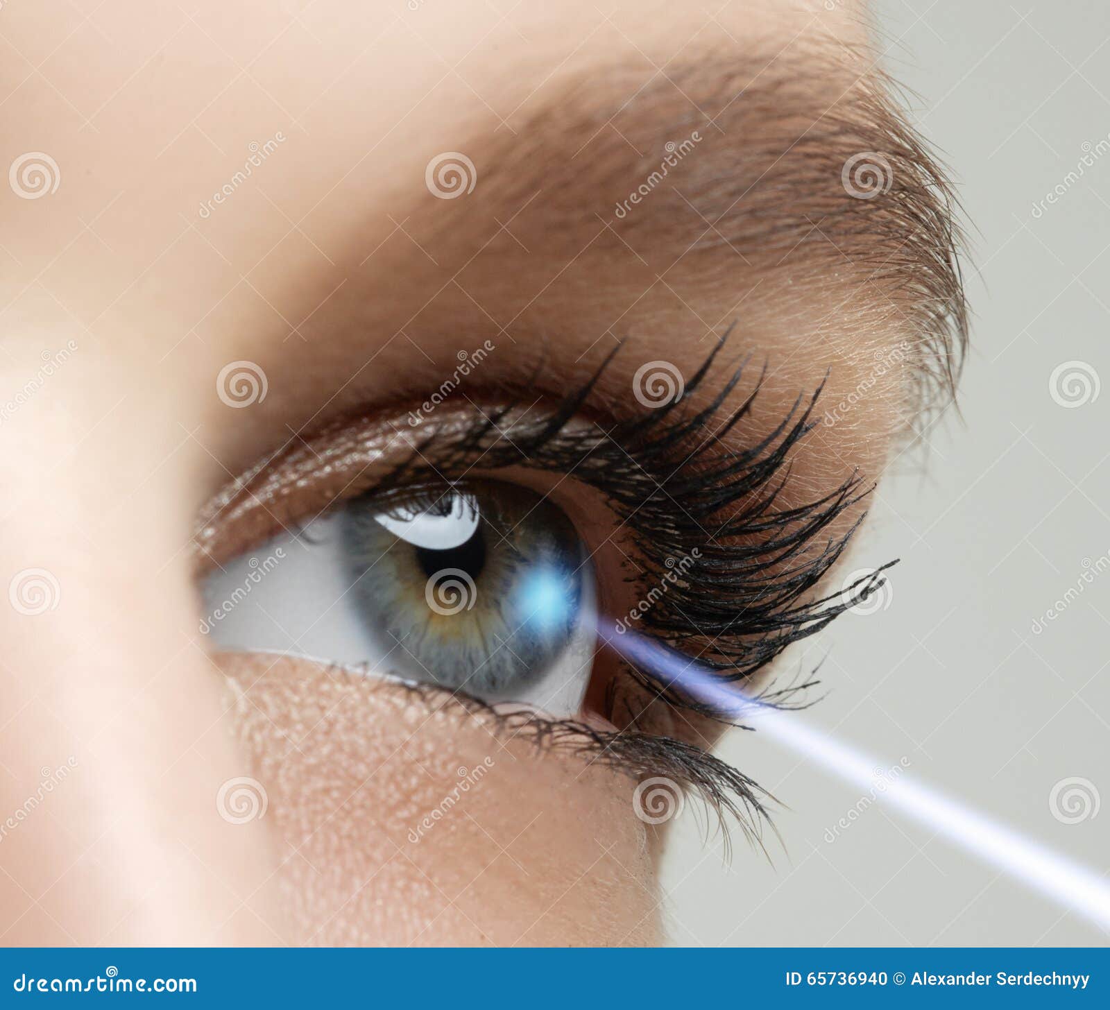 Laser Vision Correction Womans Eye Human Eye Woman Eye With Stock