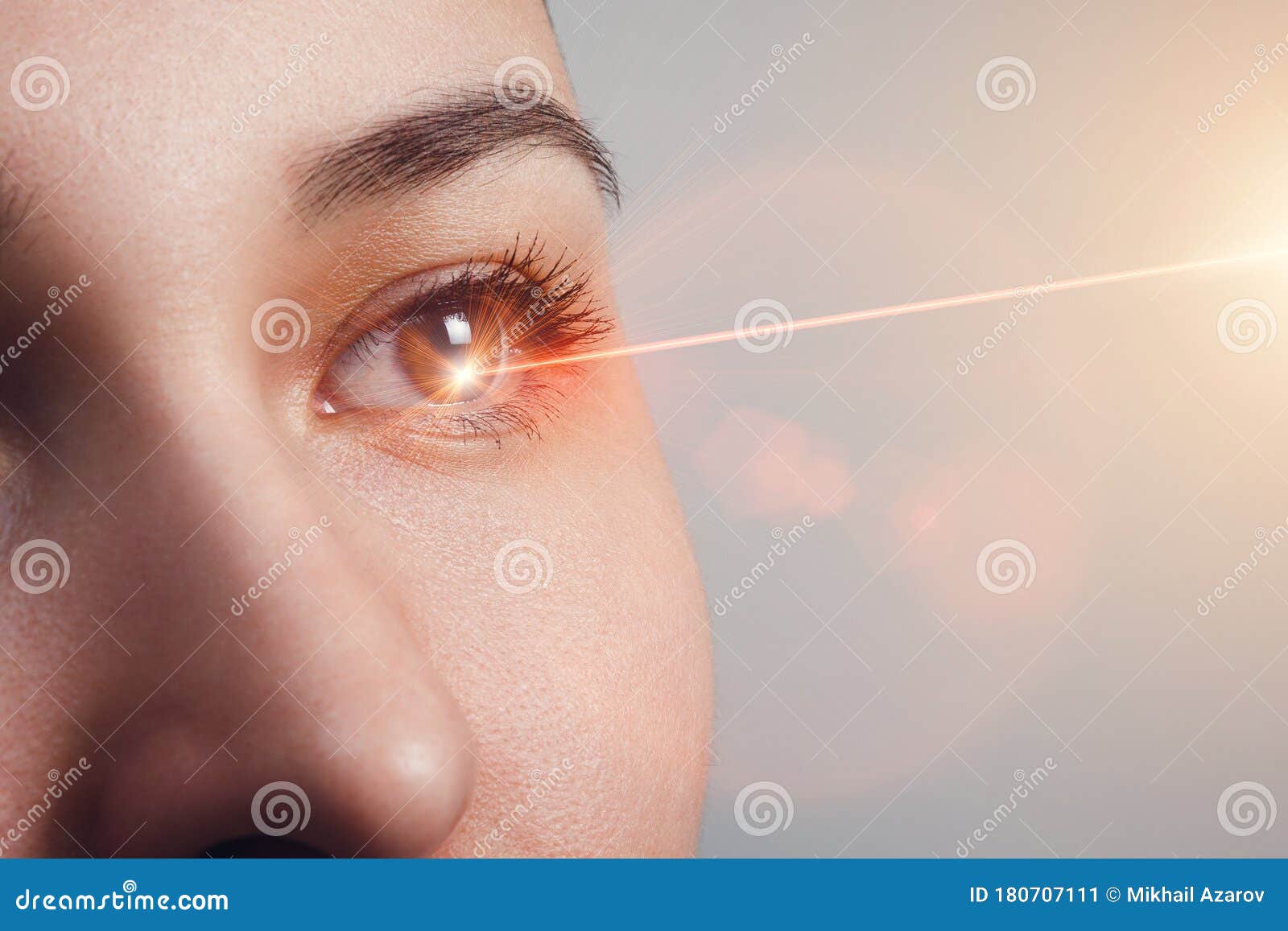 Laser Vision Correction Womans Eye Human Eye Woman Eye With Stock