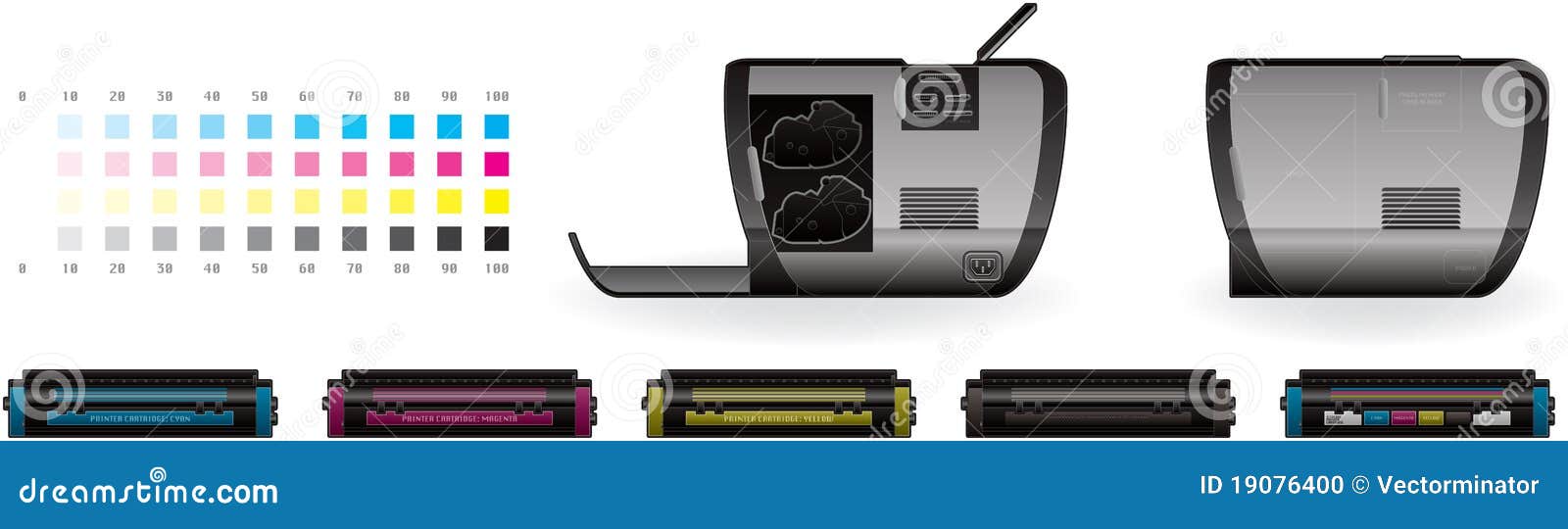 LaserJet Printer Cartoon Vector | CartoonDealer.com #18993919