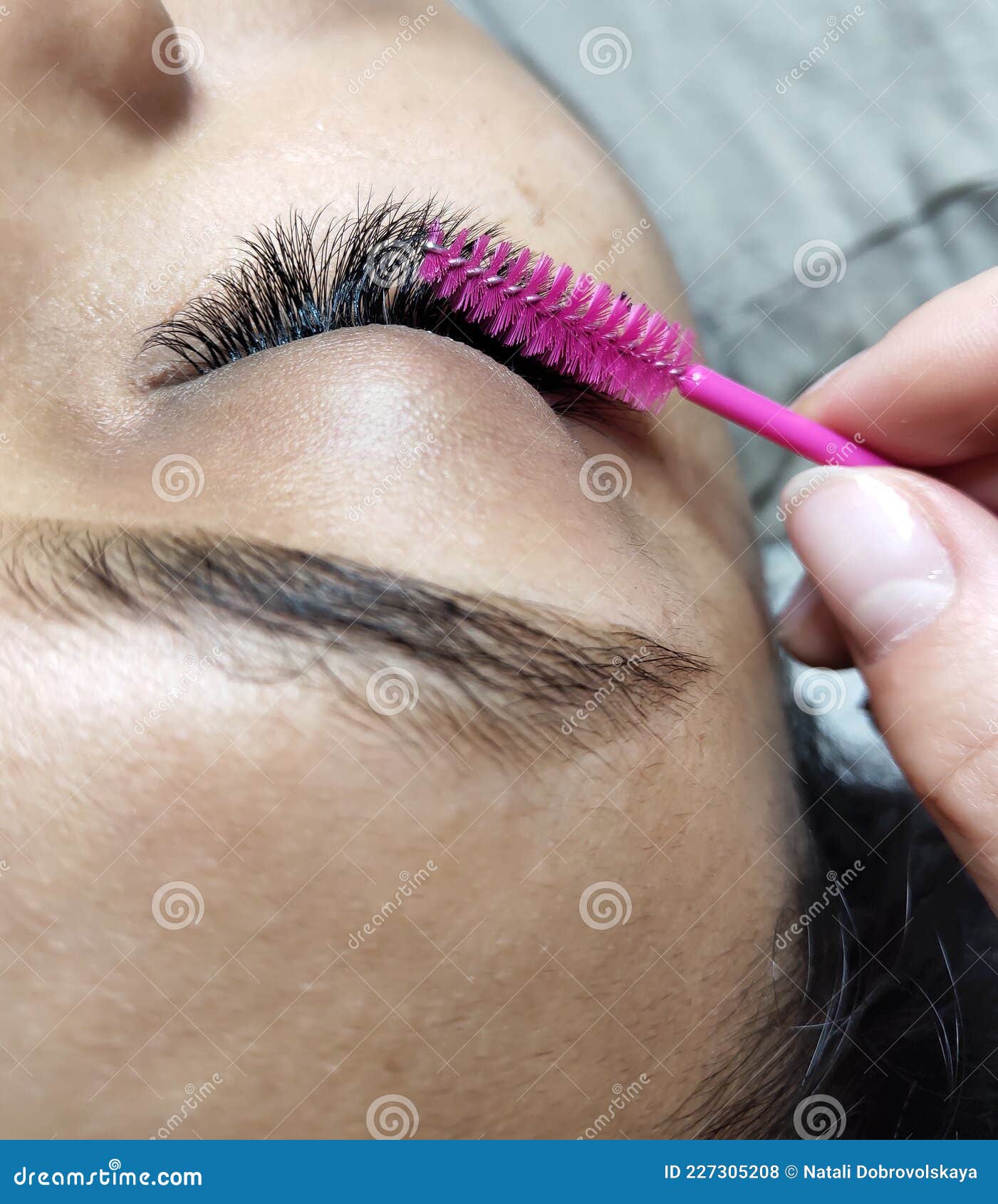 Lash Extensions in Beauty Salon Macro Eye Stock Photo - Image of ...