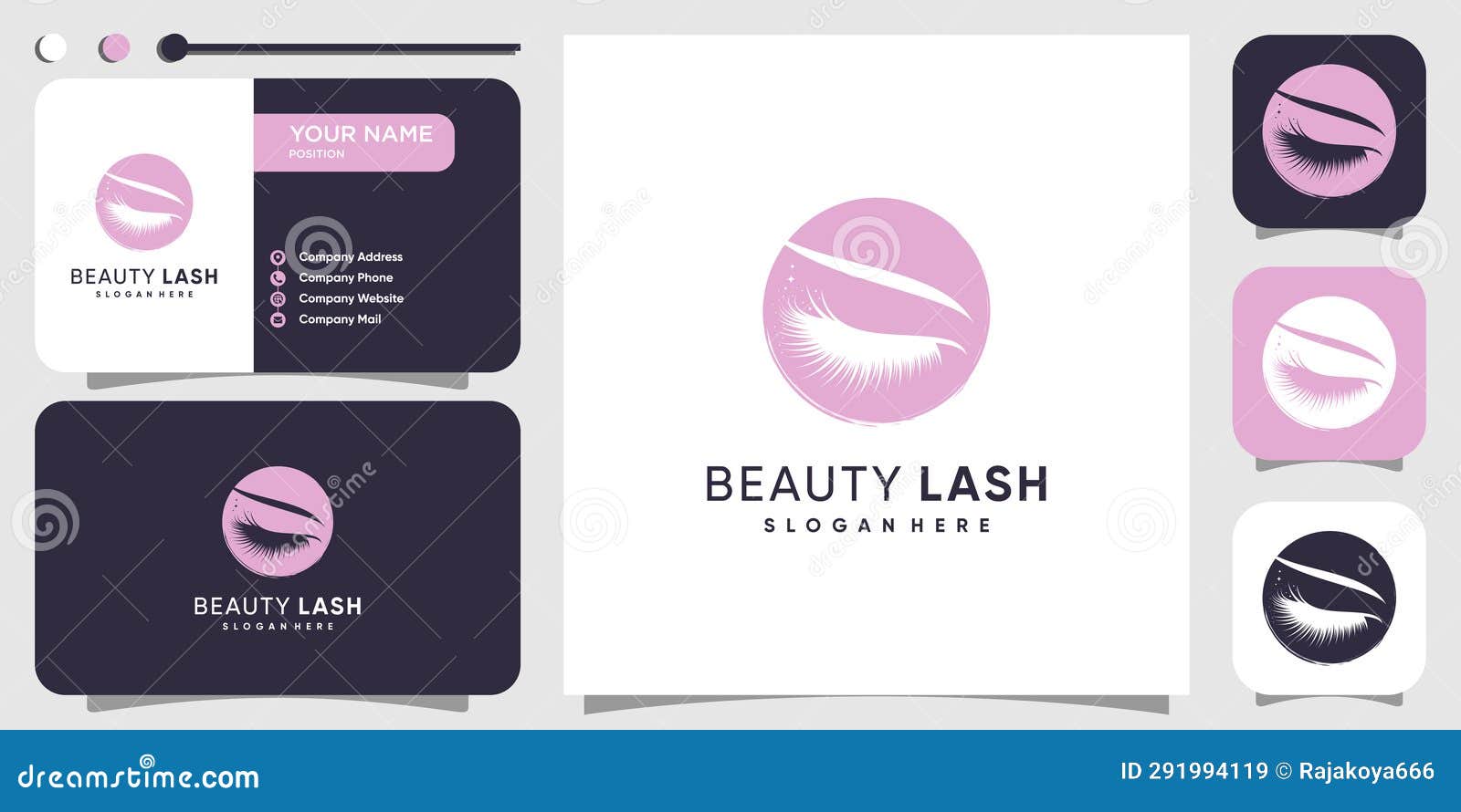 Lash Logo Design for Beauty with Creative Element Premium Vector Stock ...