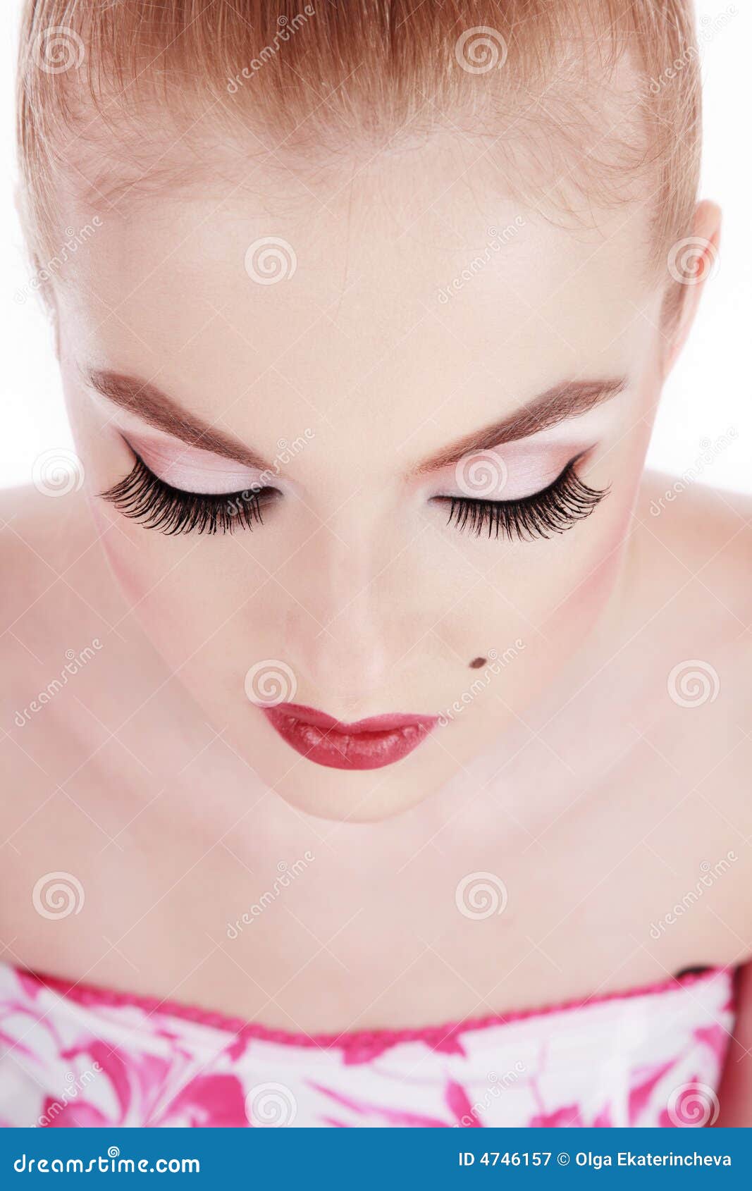 Lashes stock image. Image of dress, beautiful, girl, face - 4746157