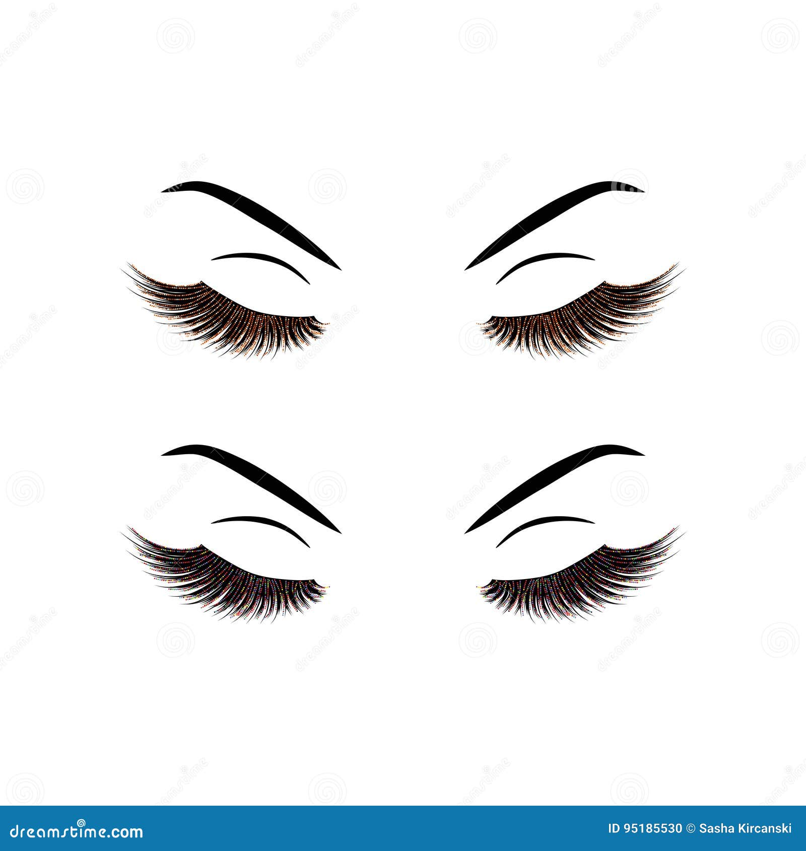 Lashes vector illustration stock vector. Illustration of style - 95185530