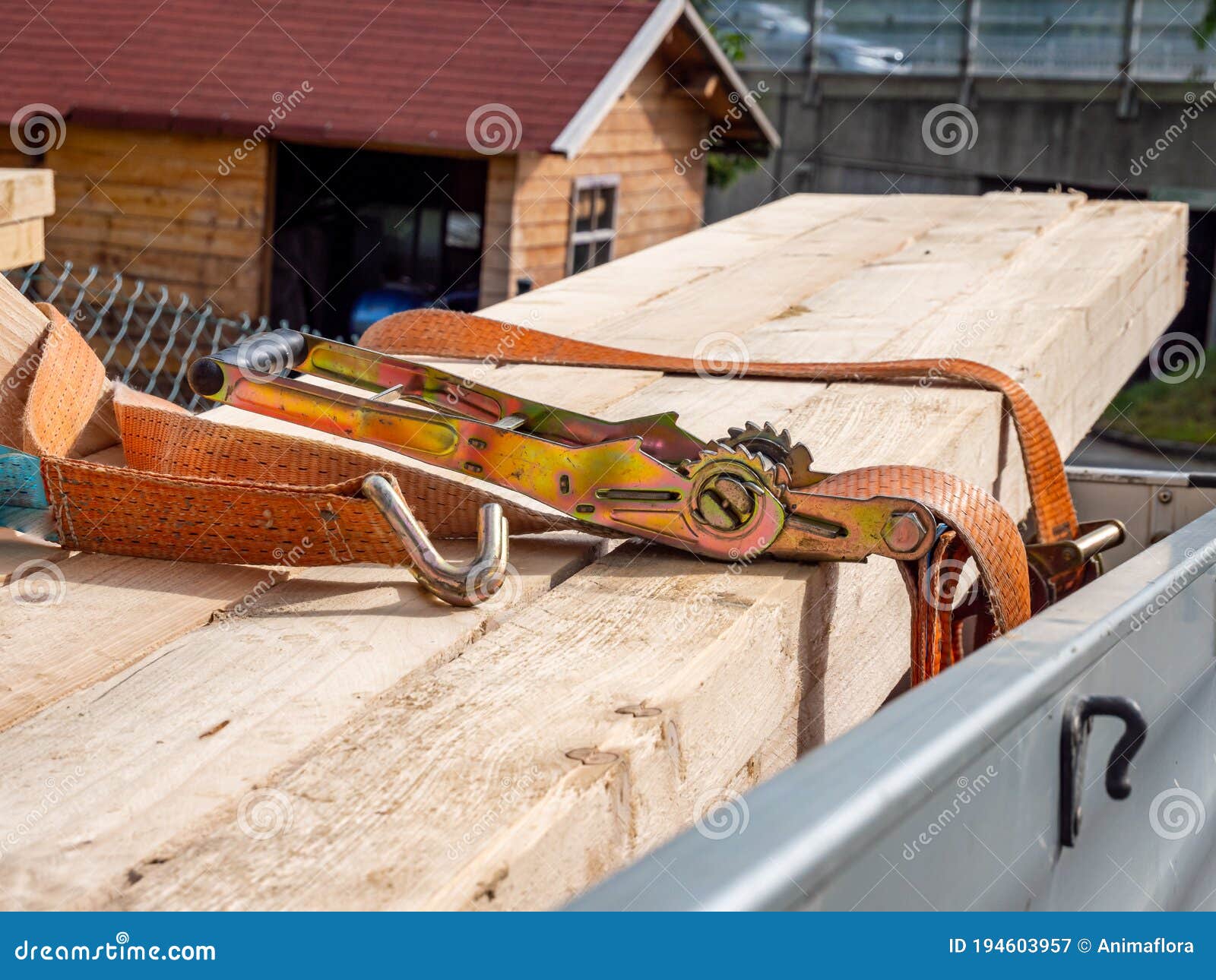 Lashing Strap For Safety On The Truck Stock Photography | CartoonDealer ...