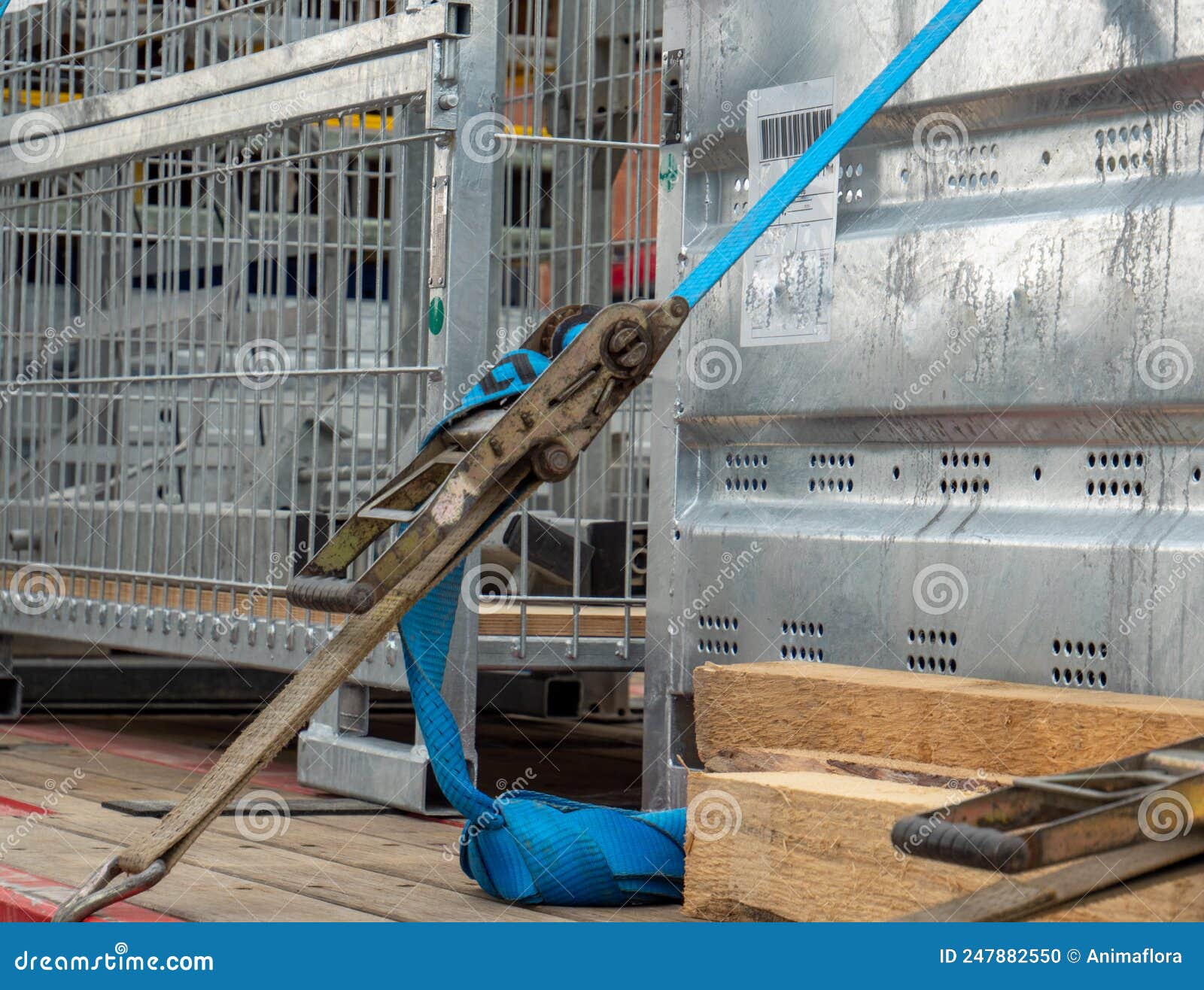 Lashing Strap for Safety Transport Stock Photo - Image of fixed ...