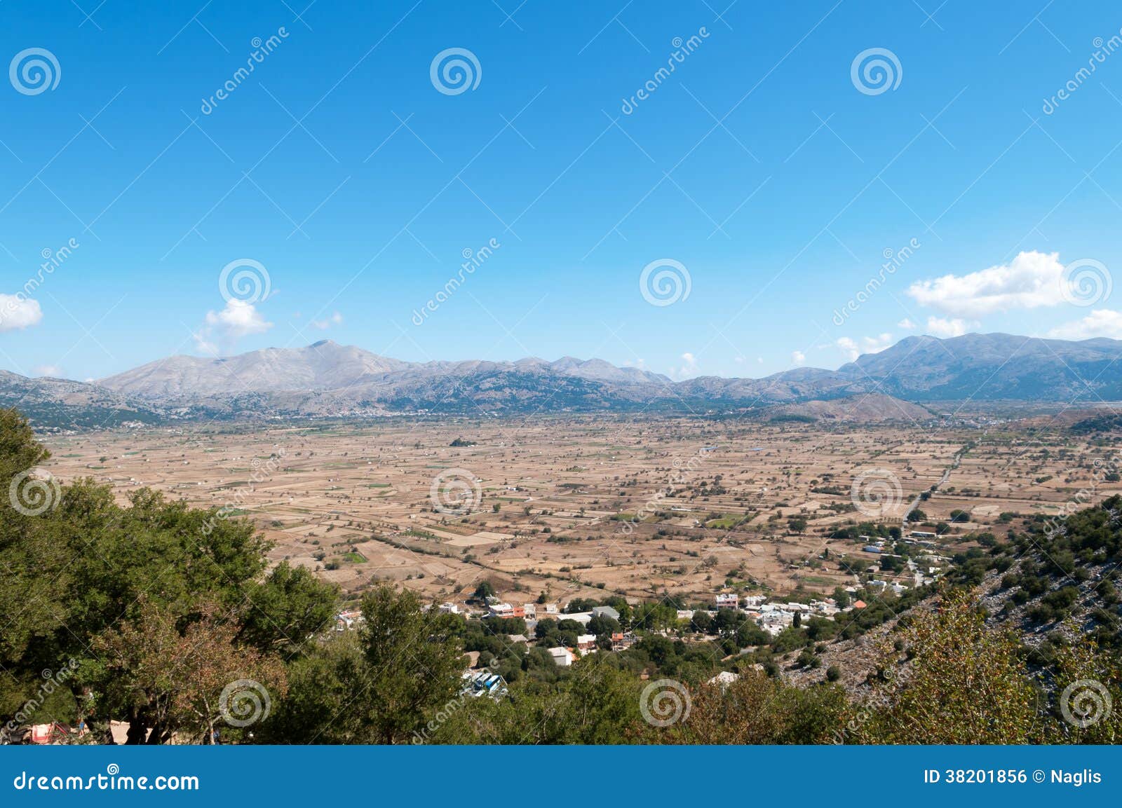 Lasithi Plateau stock photo. Image of blue, scenery, olive - 38201856