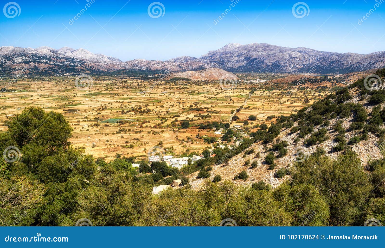Lasithi Plateau in Crete, Greece Stock Photo - Image of landscape ...