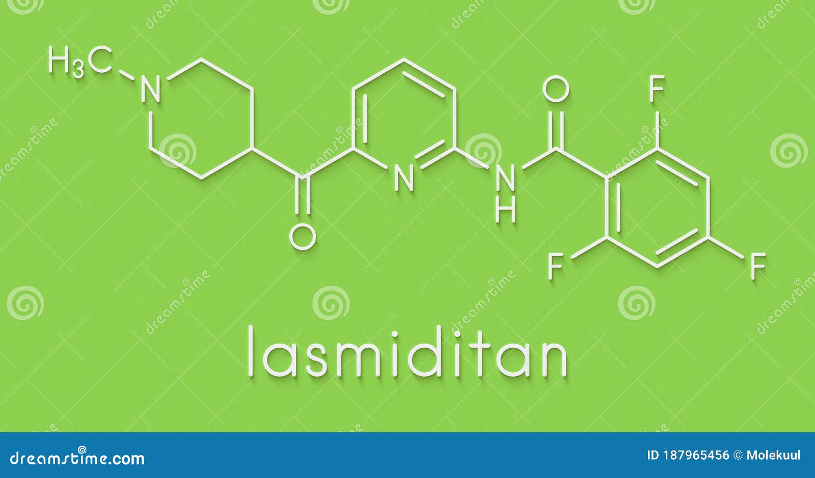Lasmiditan Molecule, Structural Chemical Formula, Ball-and-stick Model ...