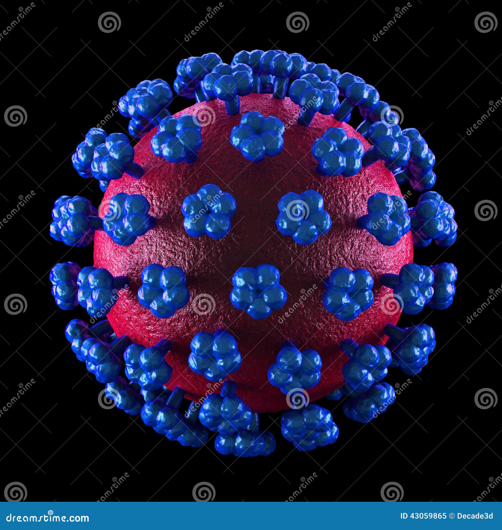Lassa Fever Cell - Isolated on Black Stock Illustration - Illustration ...