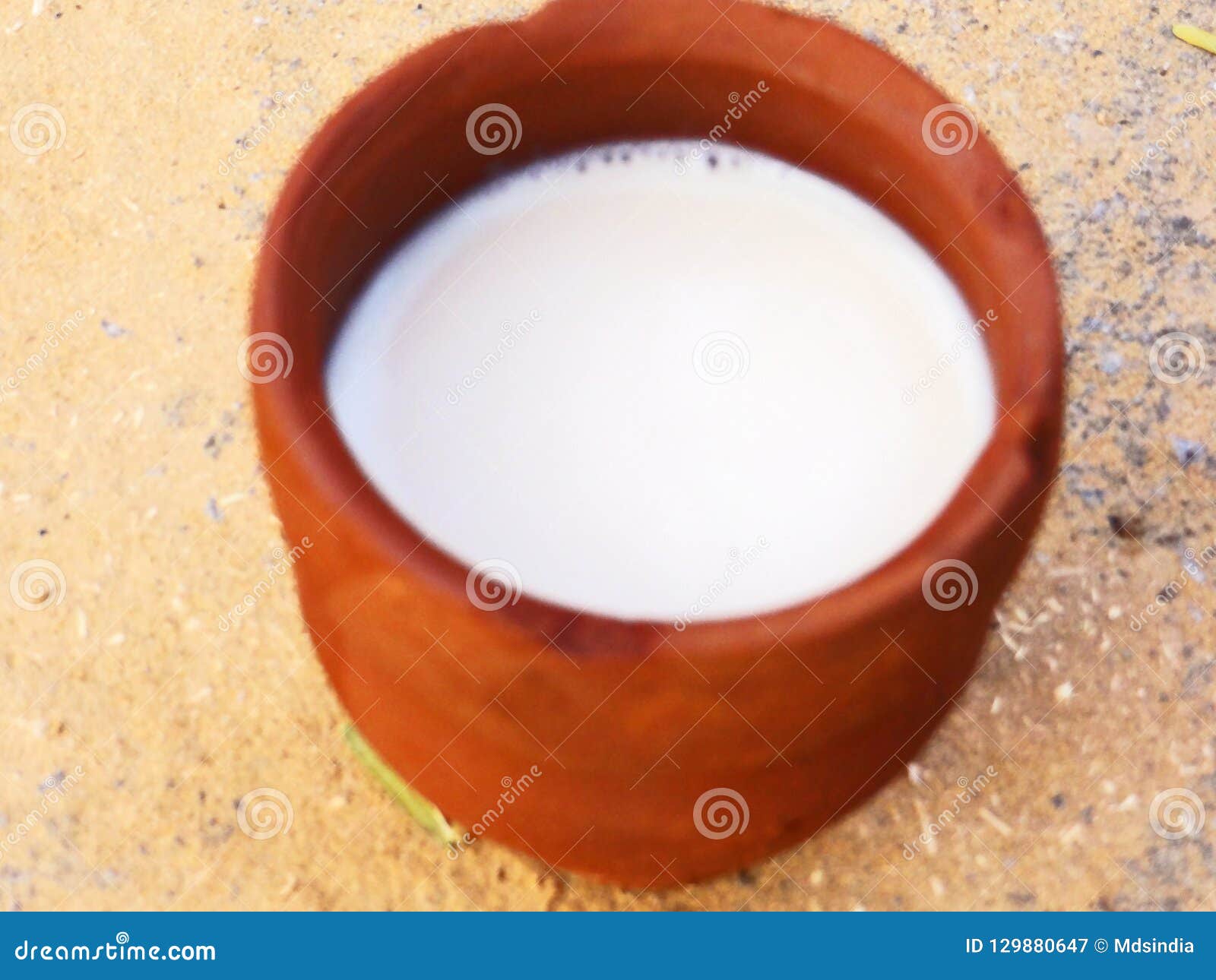Lassi in clay kulhar stock image. Image of cream, freshness - 129880647