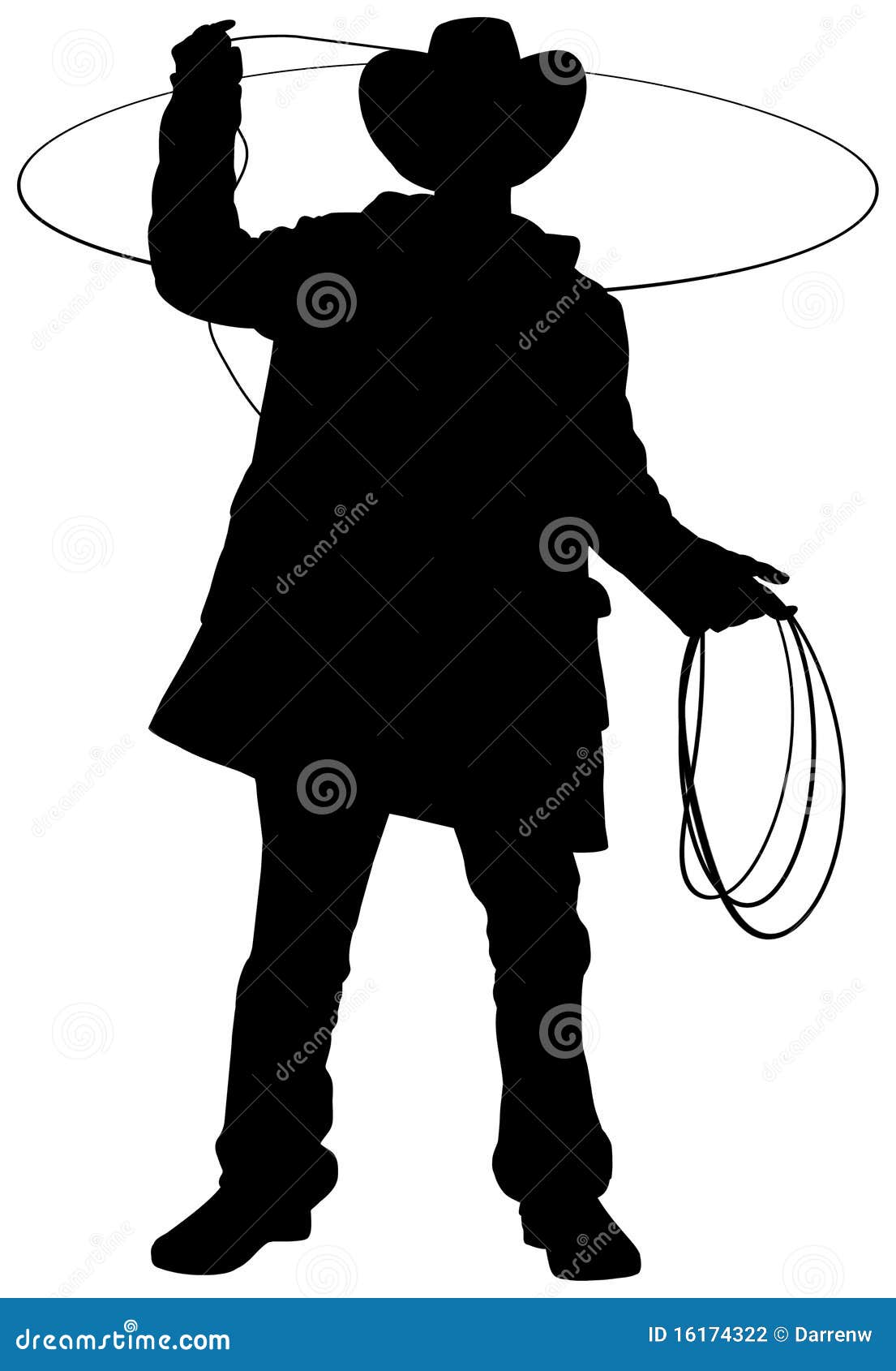 Cowboy Rope Silhouette
