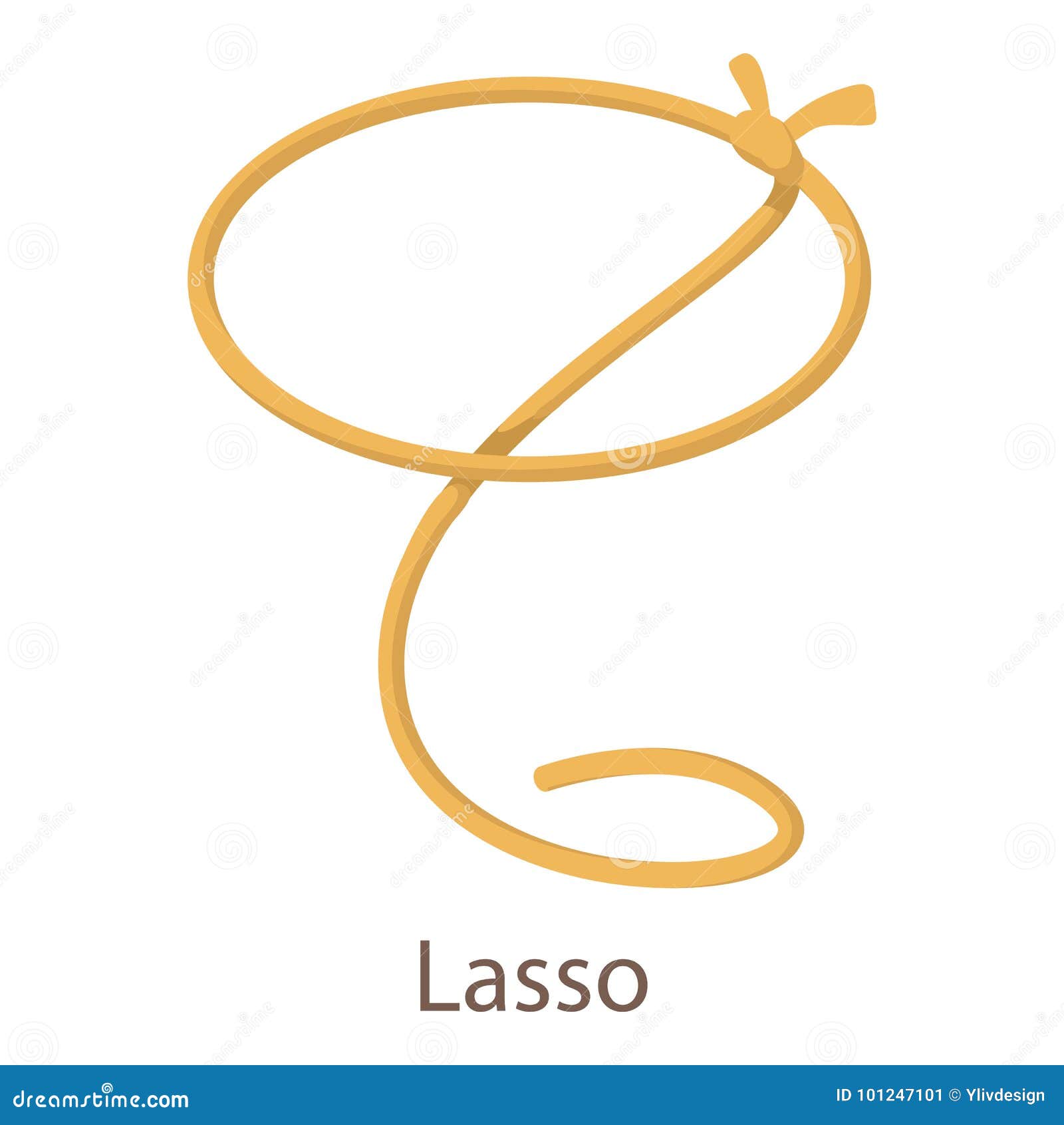 Lasso Icon, Isometric 3d Style Stock Vector - Illustration of happy ...