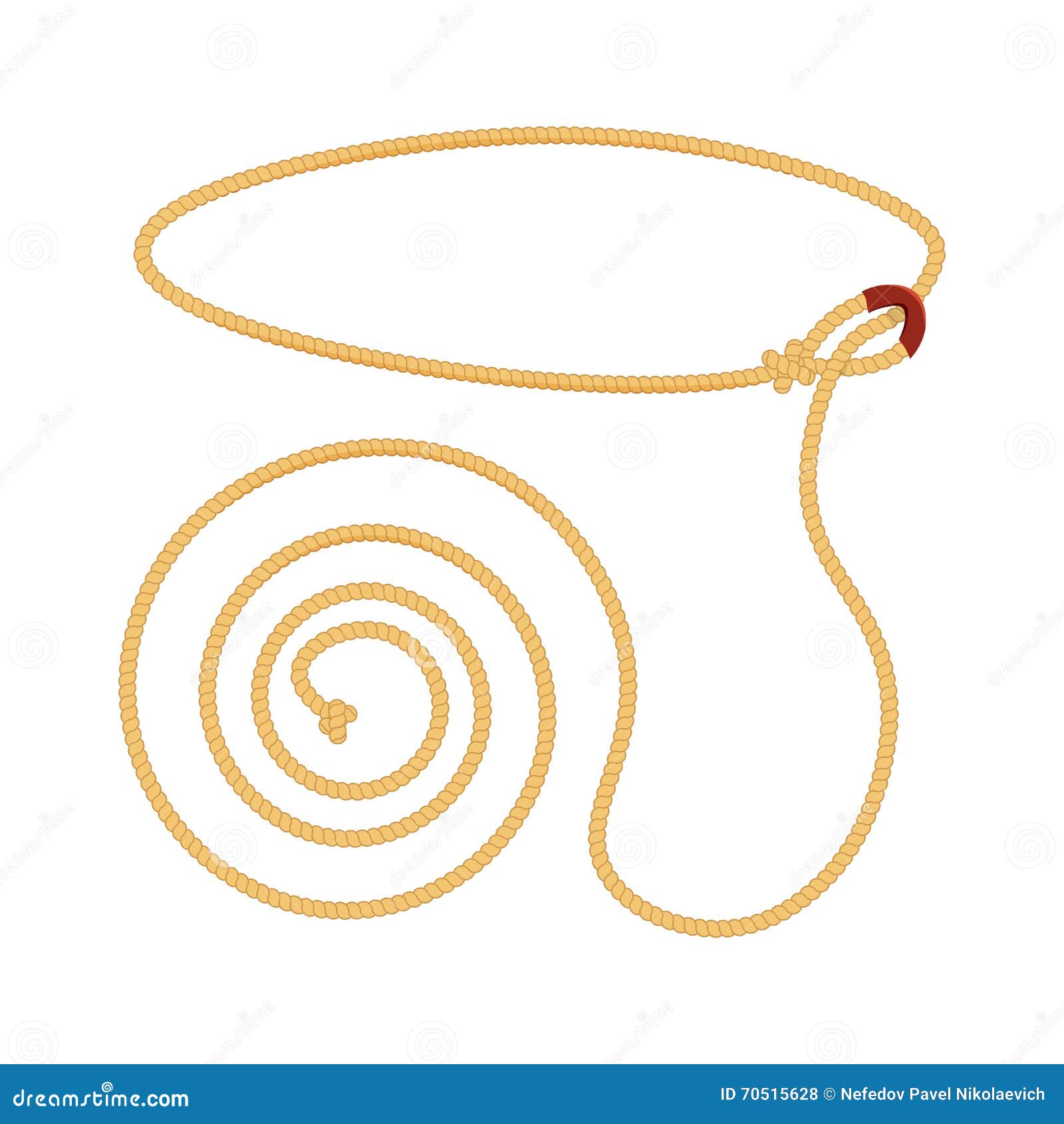 Lasso Illustration Isolated on White Background Stock Illustration ...