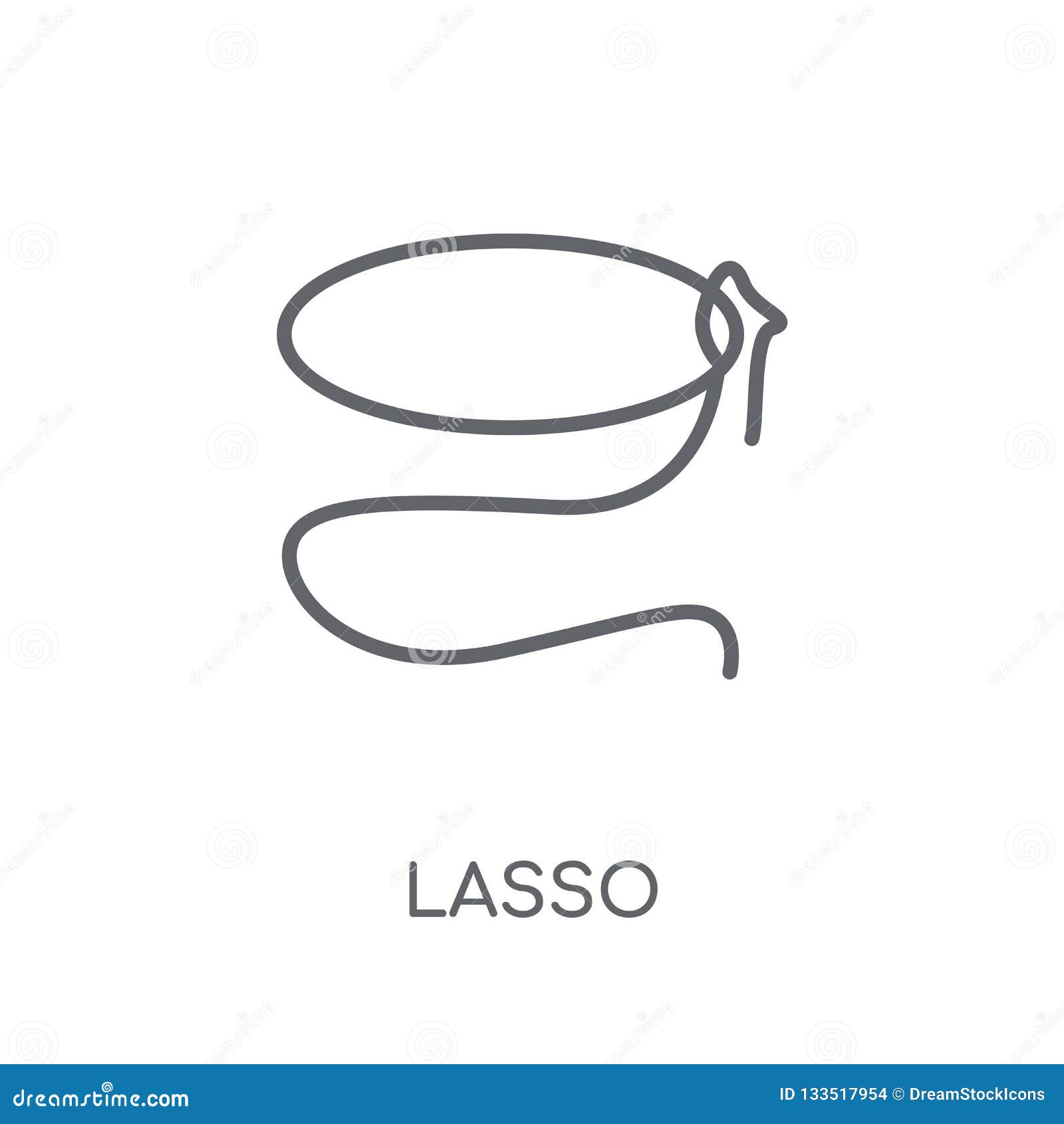 Lasso Linear Icon. Modern Outline Lasso Logo Concept on White Ba Stock ...