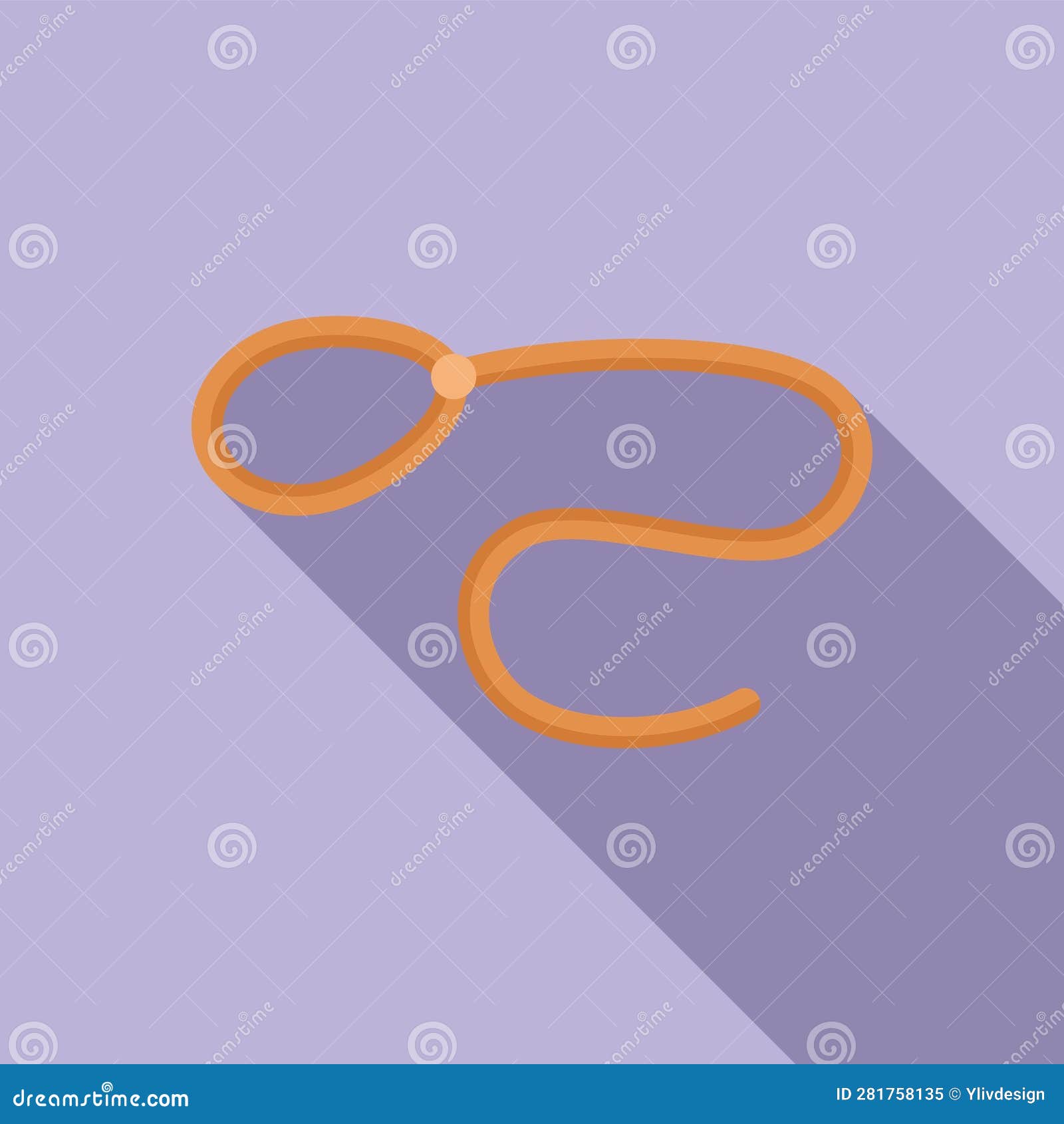 Lasso Object Icon Flat Vector. Western Rope Stock Illustration ...