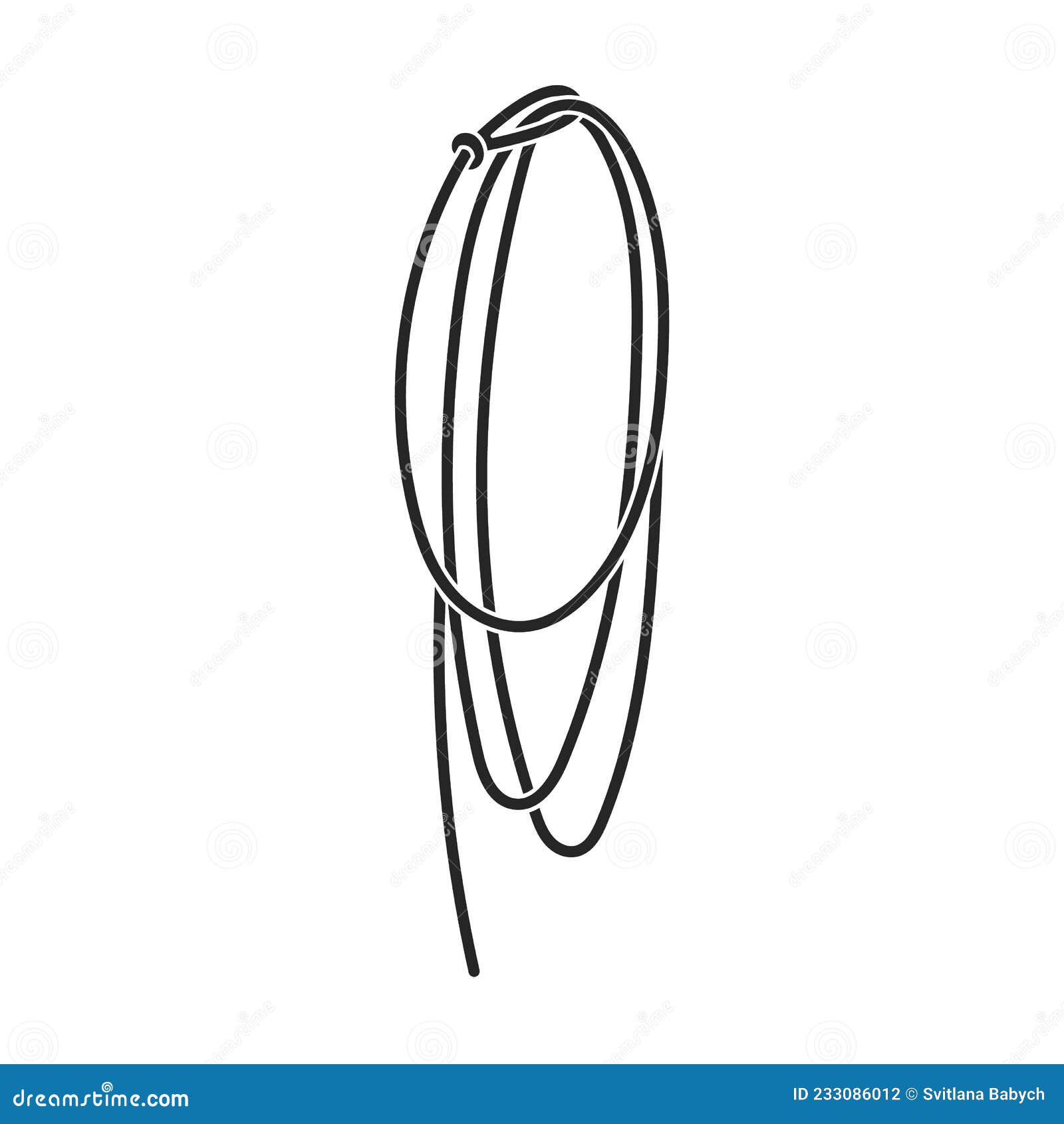 Lasso Vector Icon.Black Vector Icon Isolated on White Background Lasso ...