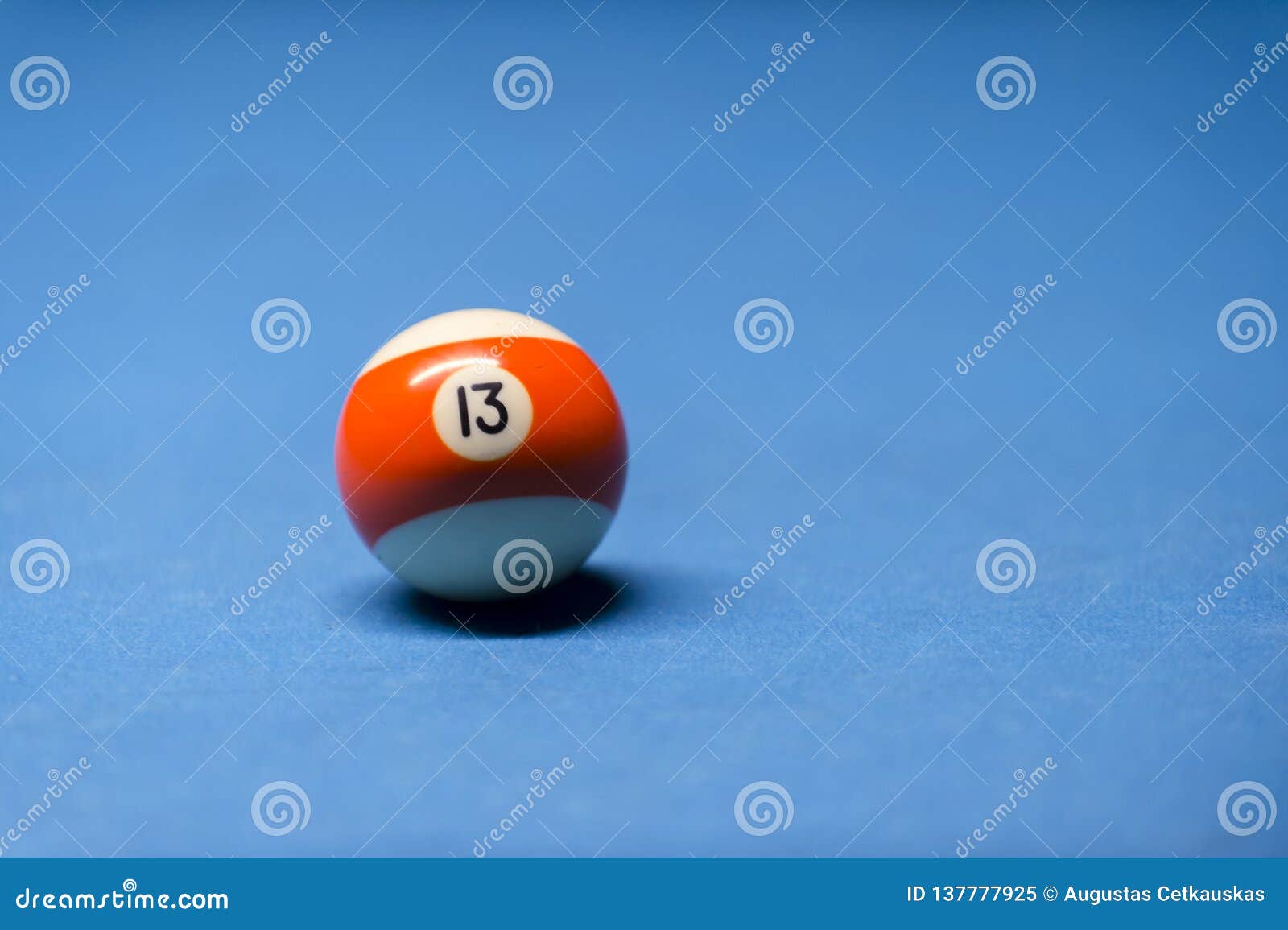 The Last Ball on the Billiards Table Stock Image - Image of closeup ...