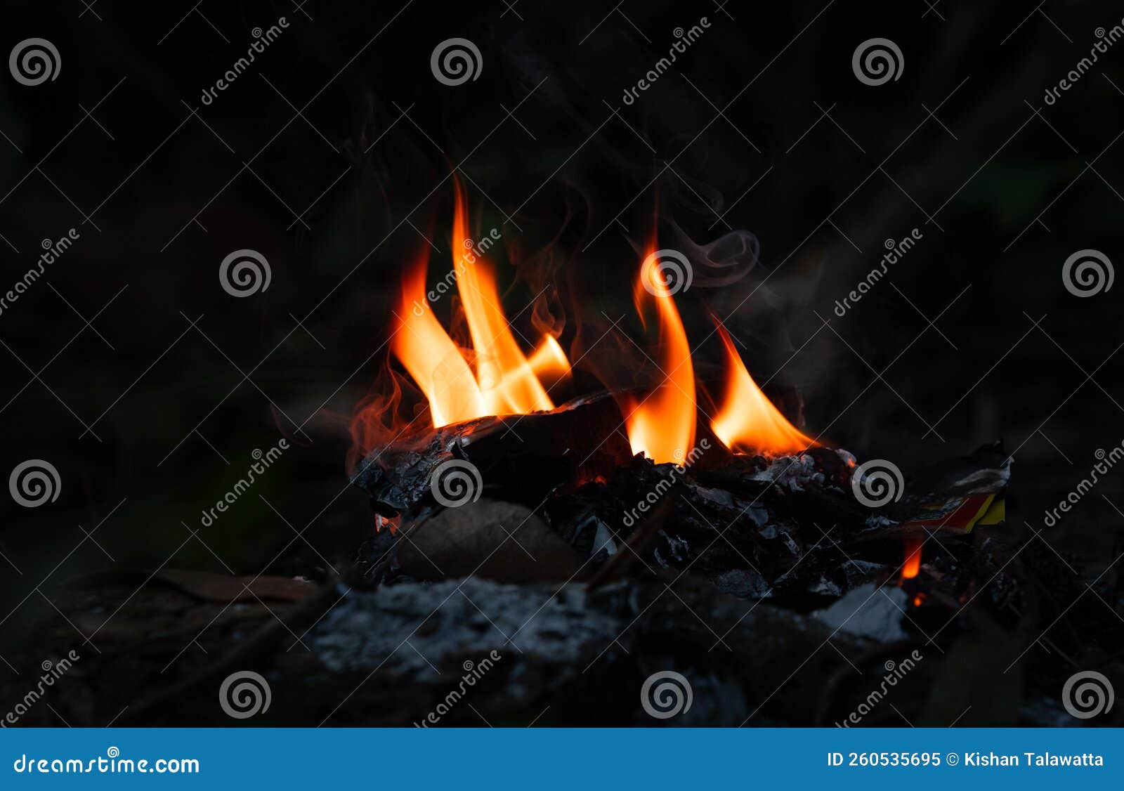 Last Bit of Flame with Smoke in a Garbage Pit Stock Image - Image of ...