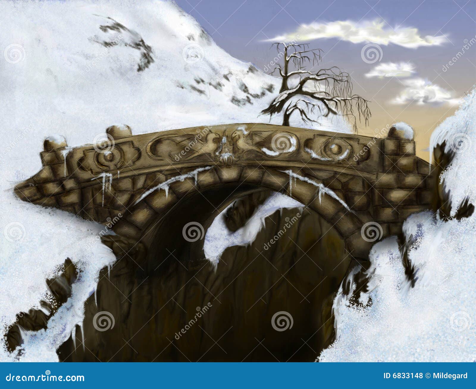 The last bridge stock illustration. Illustration of light - 6833148