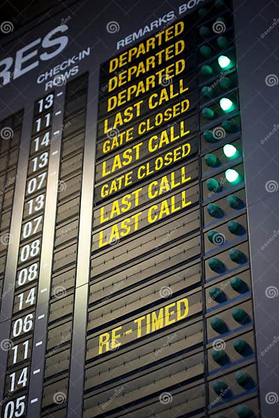 Last Call for Boarding Airplane Stock Photo - Image of signboard, last ...