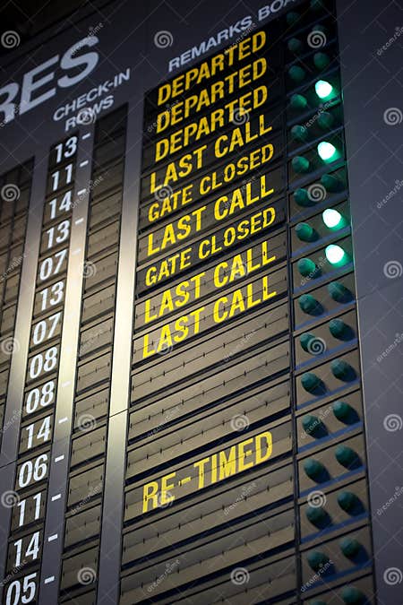 Last Call for Boarding Airplane Stock Photo - Image of signboard, last ...