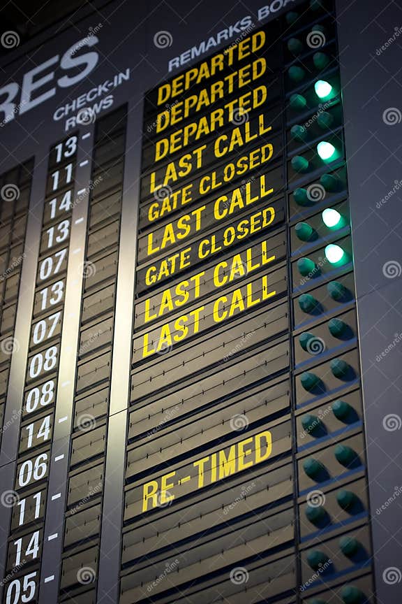 Last Call for Boarding Airplane Stock Photo - Image of signboard, last ...