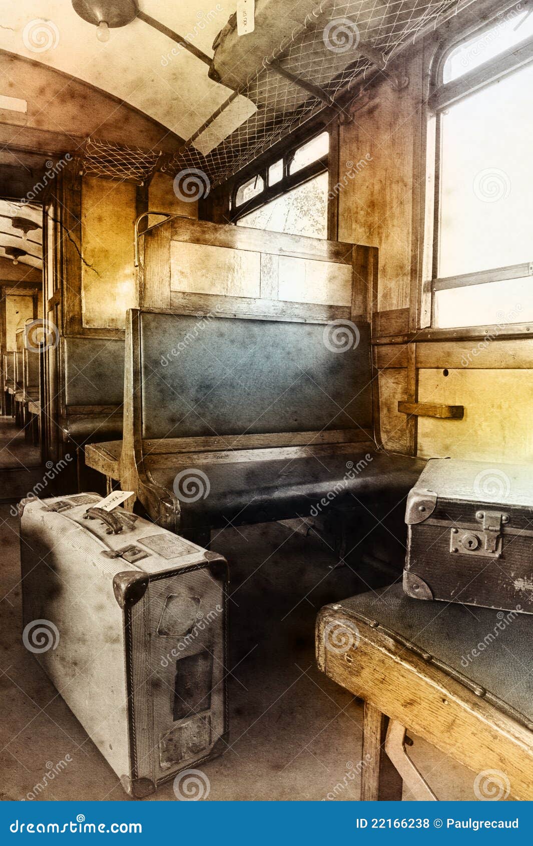 Last Century Rail Car Interior Stock Photo - Image of public, century ...