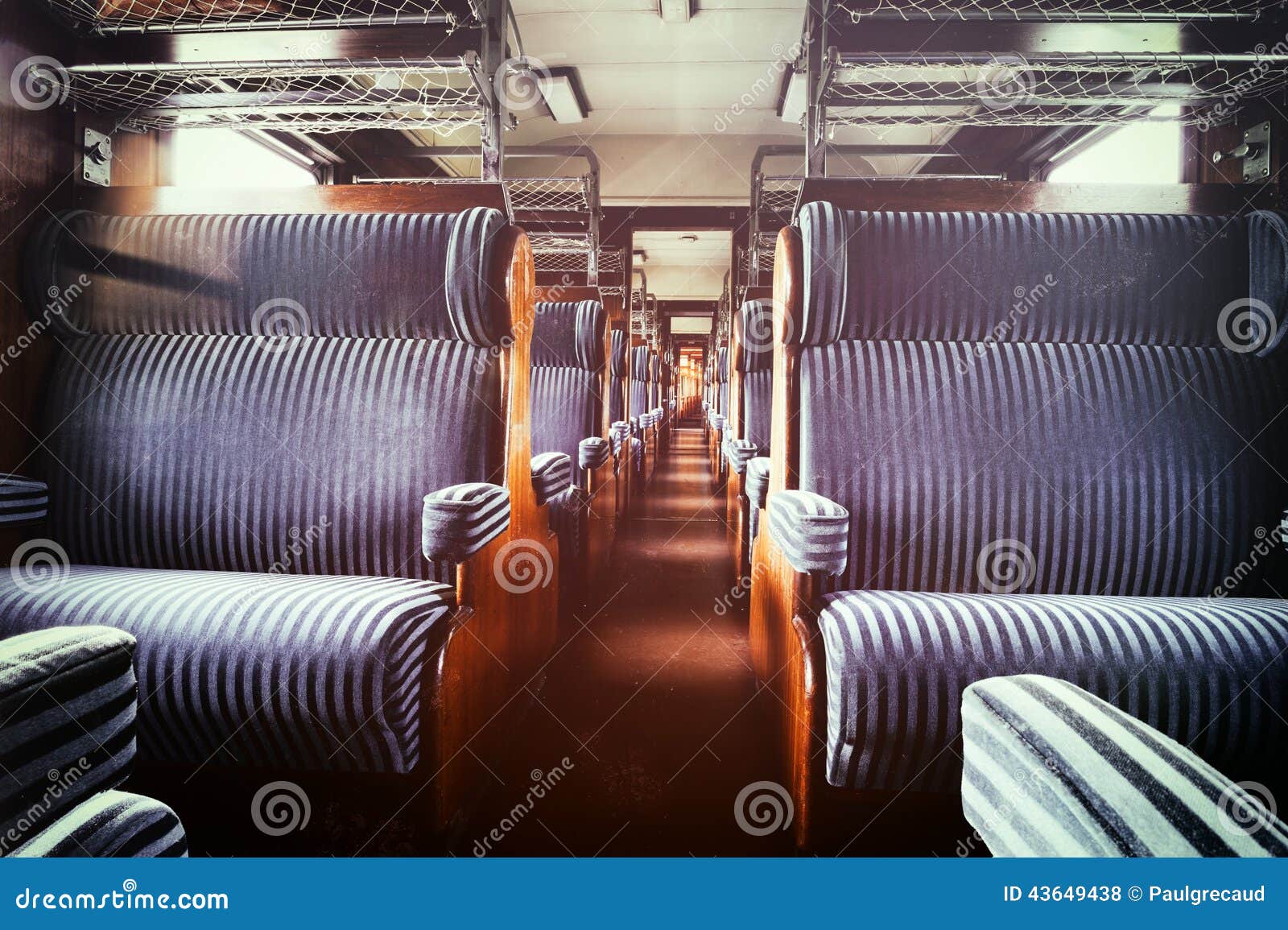 Last Century Rail Car Interior Stock Photo - Image of century, board ...