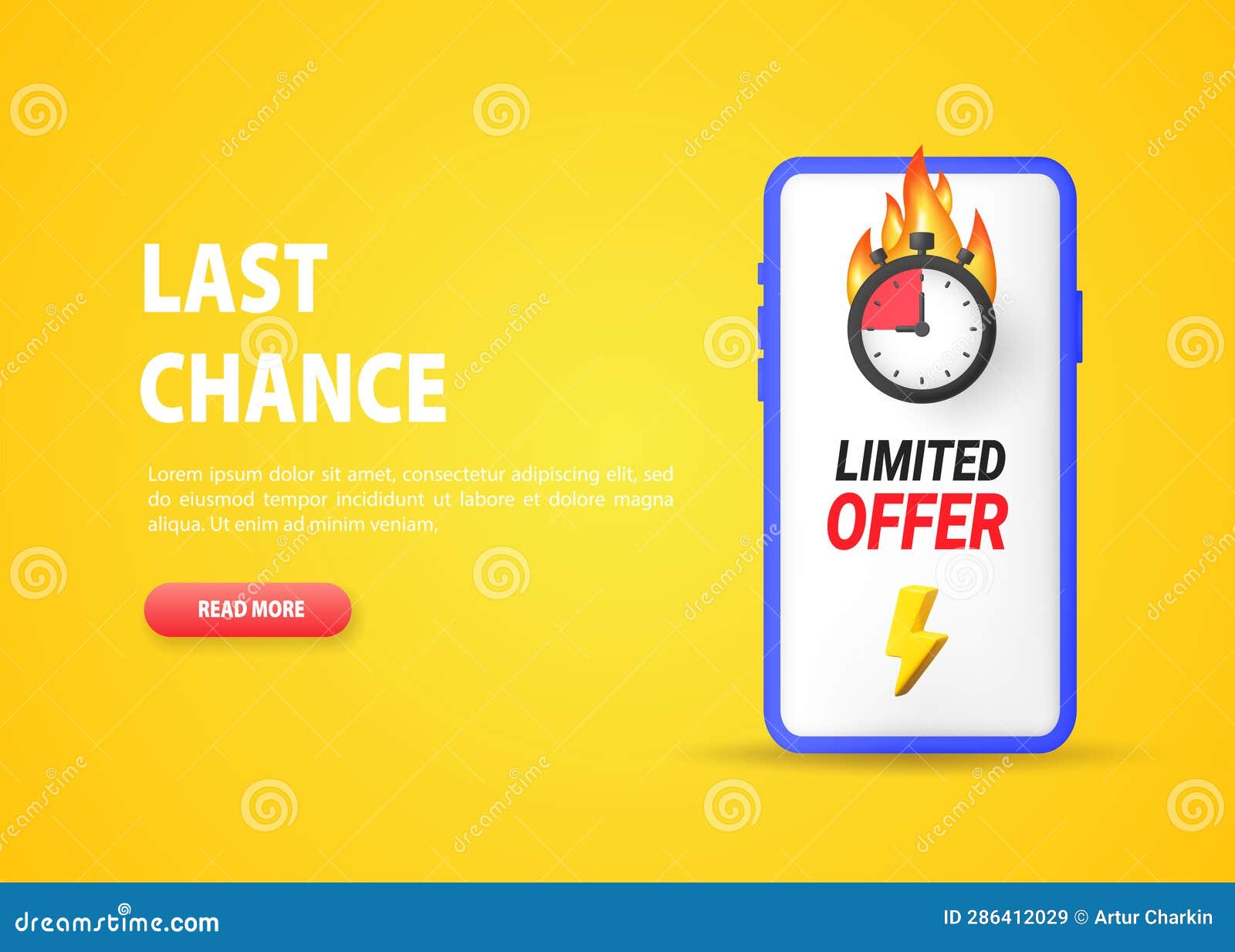 Last Chance Banner. Limited Offer Concept, Countdown Stock Illustration ...