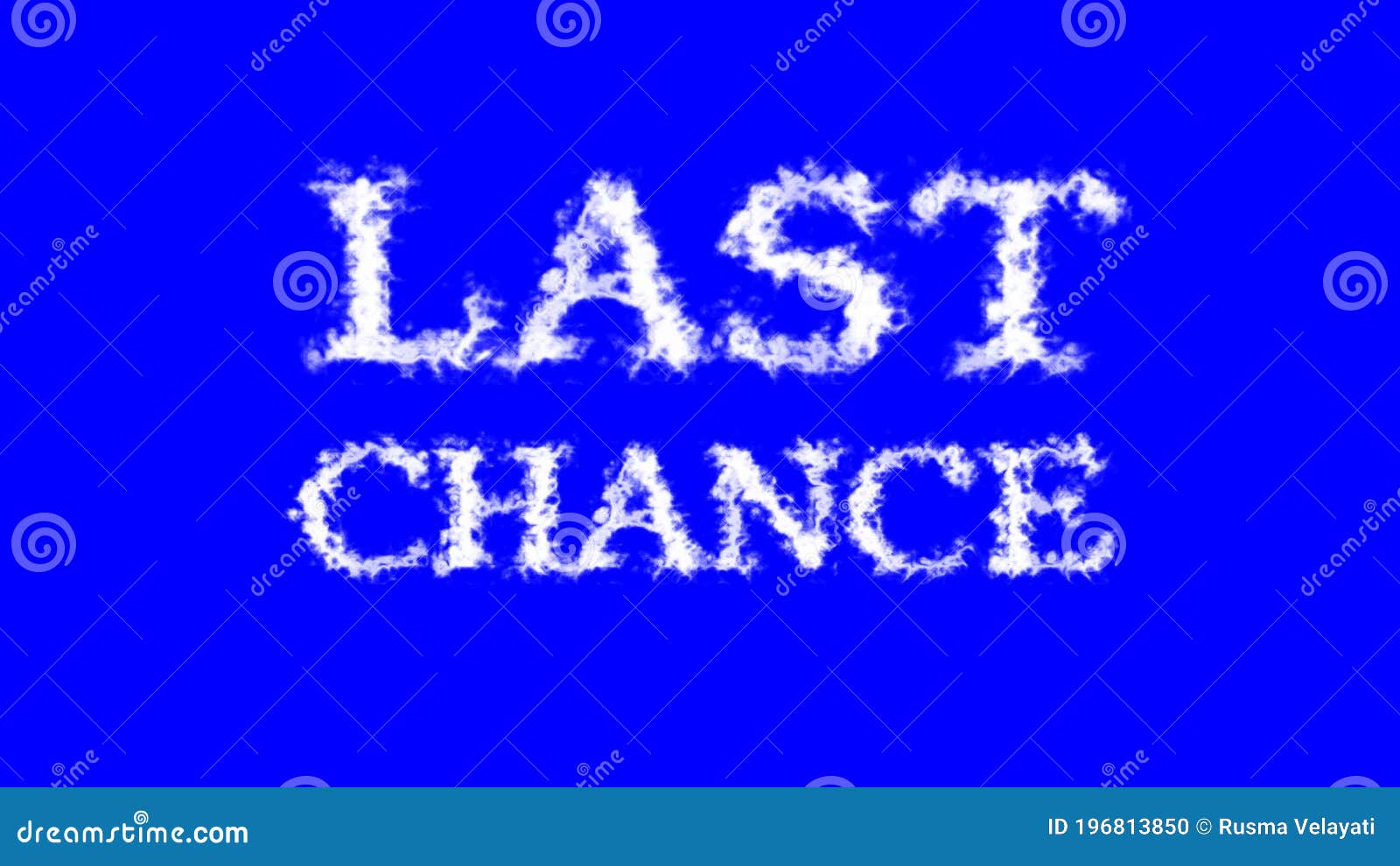 Last Chance Cloud Text Effect Blue Isolated Background Stock Footage ...