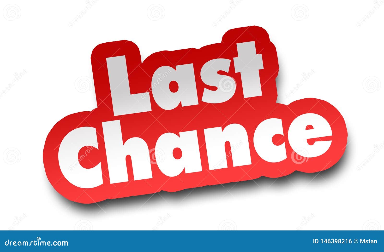 Last Chance Concept 3d Illustration Isolated Stock Illustration ...