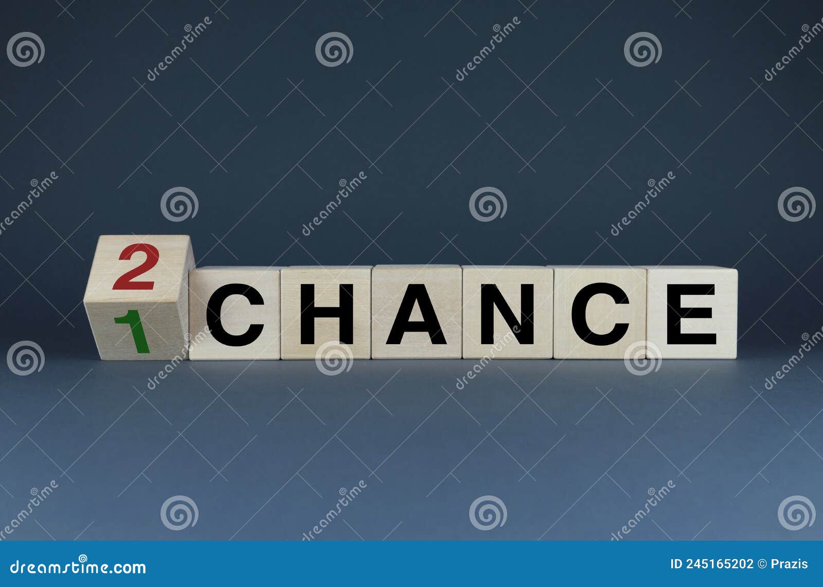 Last Chance. Cubes Form the Words First Chance and Second Last Chance ...