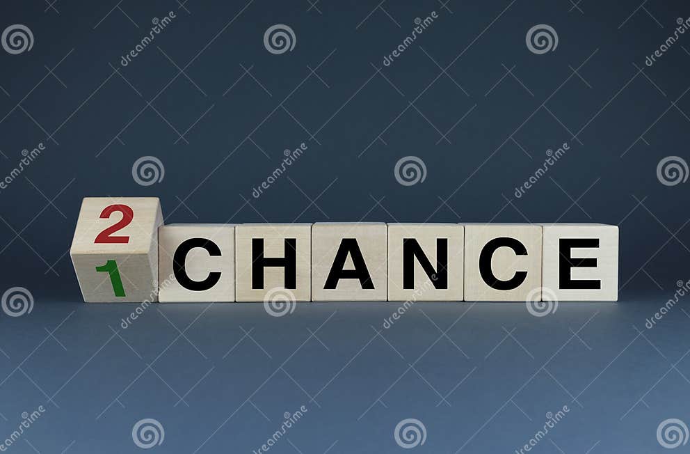 Last Chance. Cubes Form the Words First Chance and Second Last Chance ...