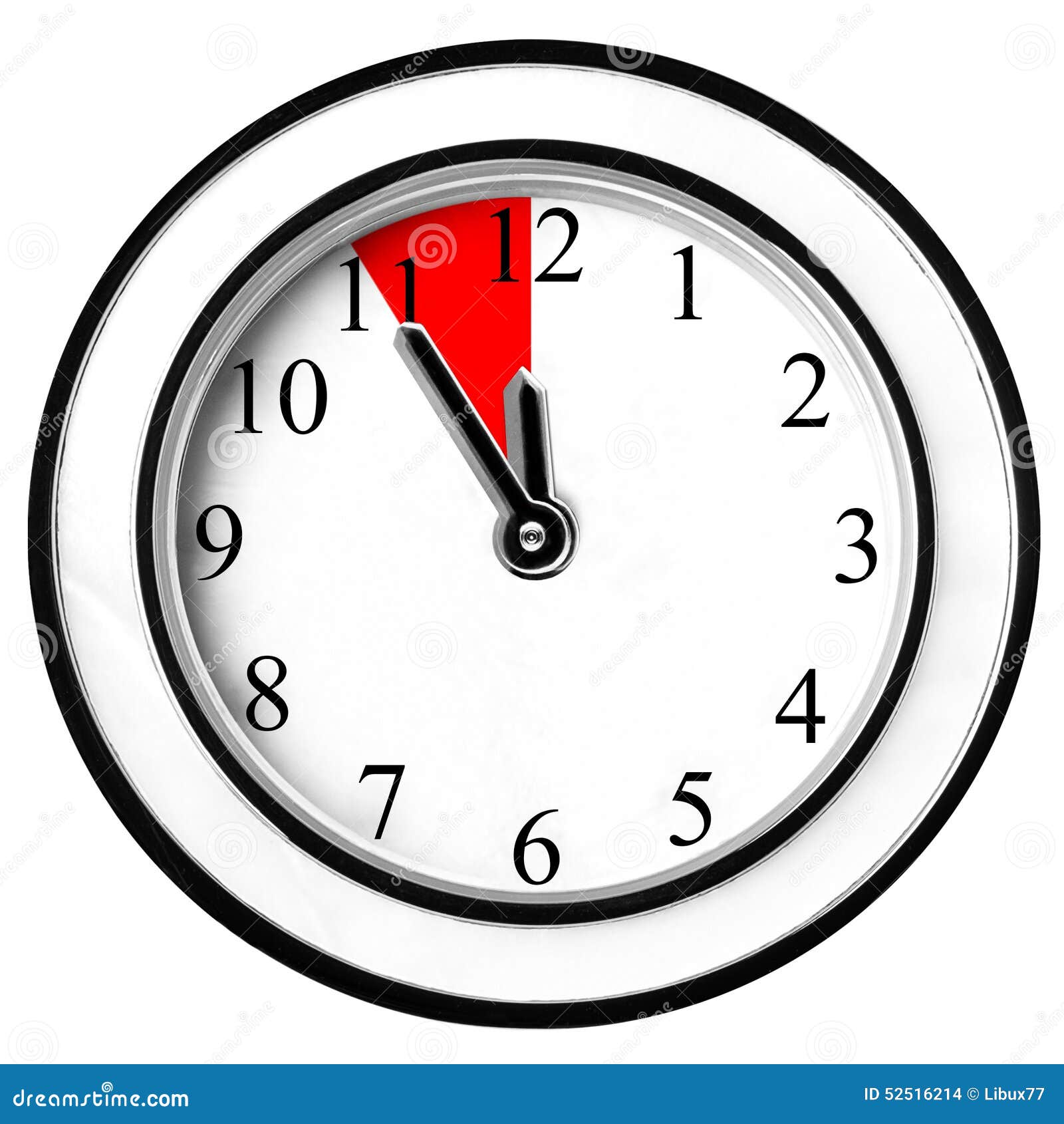 Last Chance Minutes Wall Clock Isolated Stock Photo - Image of hour ...