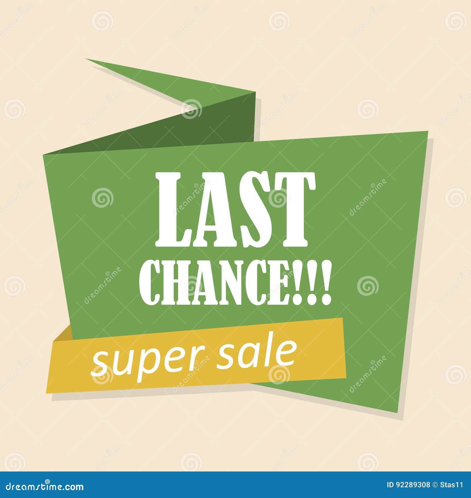 Last Chance. Ribbon Banner in a Flat Design Stock Illustration ...