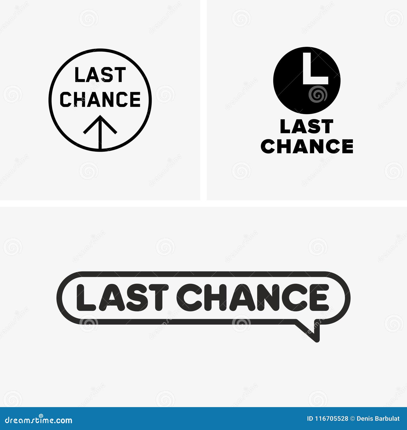 Last chance symbols stock vector. Illustration of emblem - 116705528