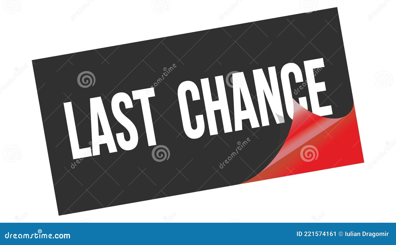 LAST CHANCE Text on Black Red Sticker Stamp Stock Illustration ...