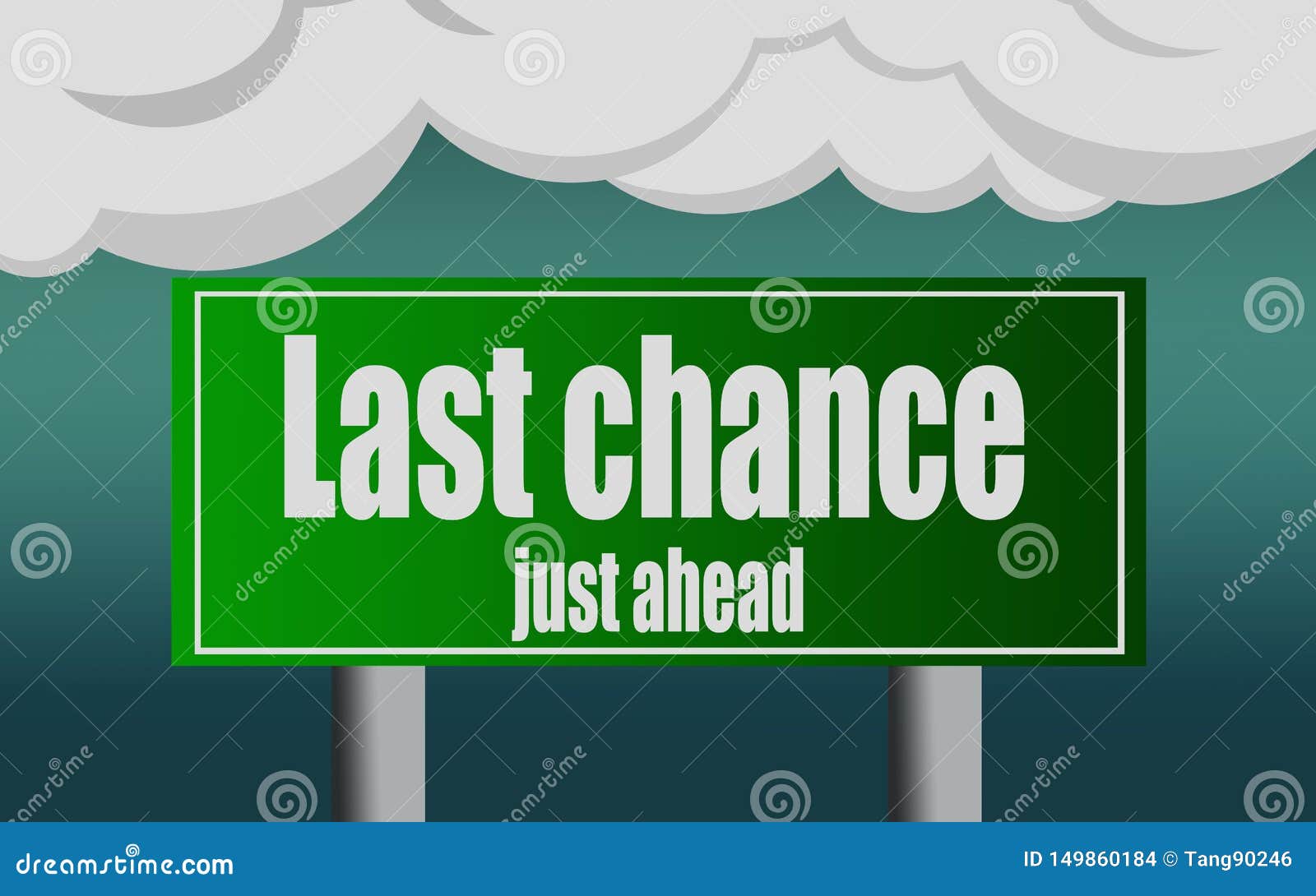 Last Chance Word with Exit Highway Street Sign Stock Illustration ...