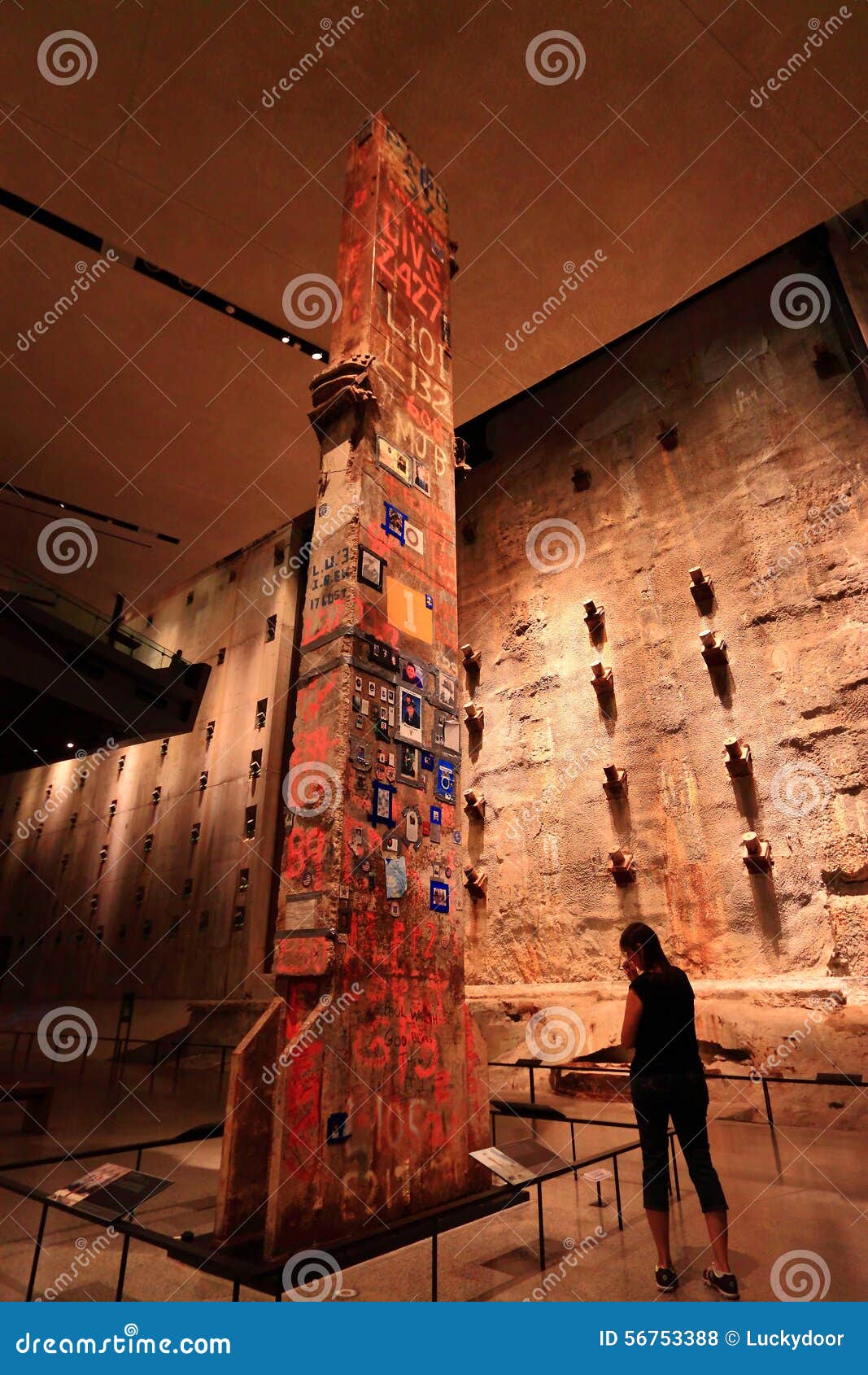 Last Column 911 Memorial Museum Editorial Stock Photo - Image of column ...