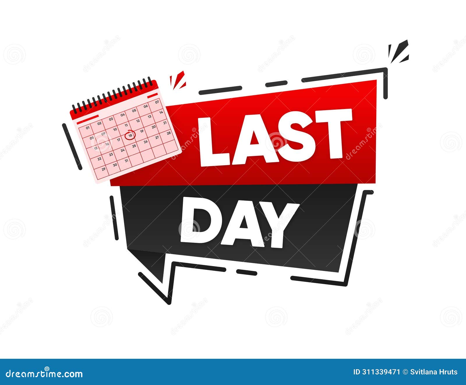 Last Day Countdown Banner. Calendar and Retractable Banner. Calendar ...