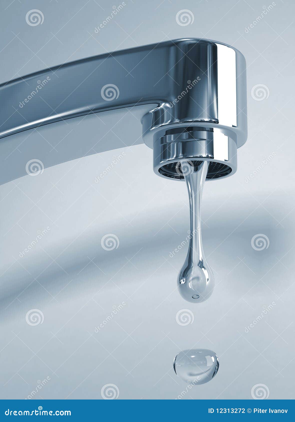 Last Drop stock illustration. Illustration of faucet - 12313272