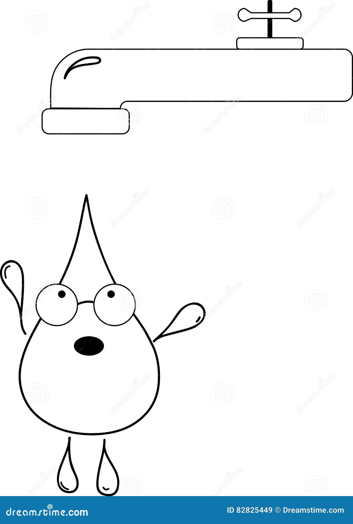 The last drop of water stock illustration. Illustration of drink - 82825449