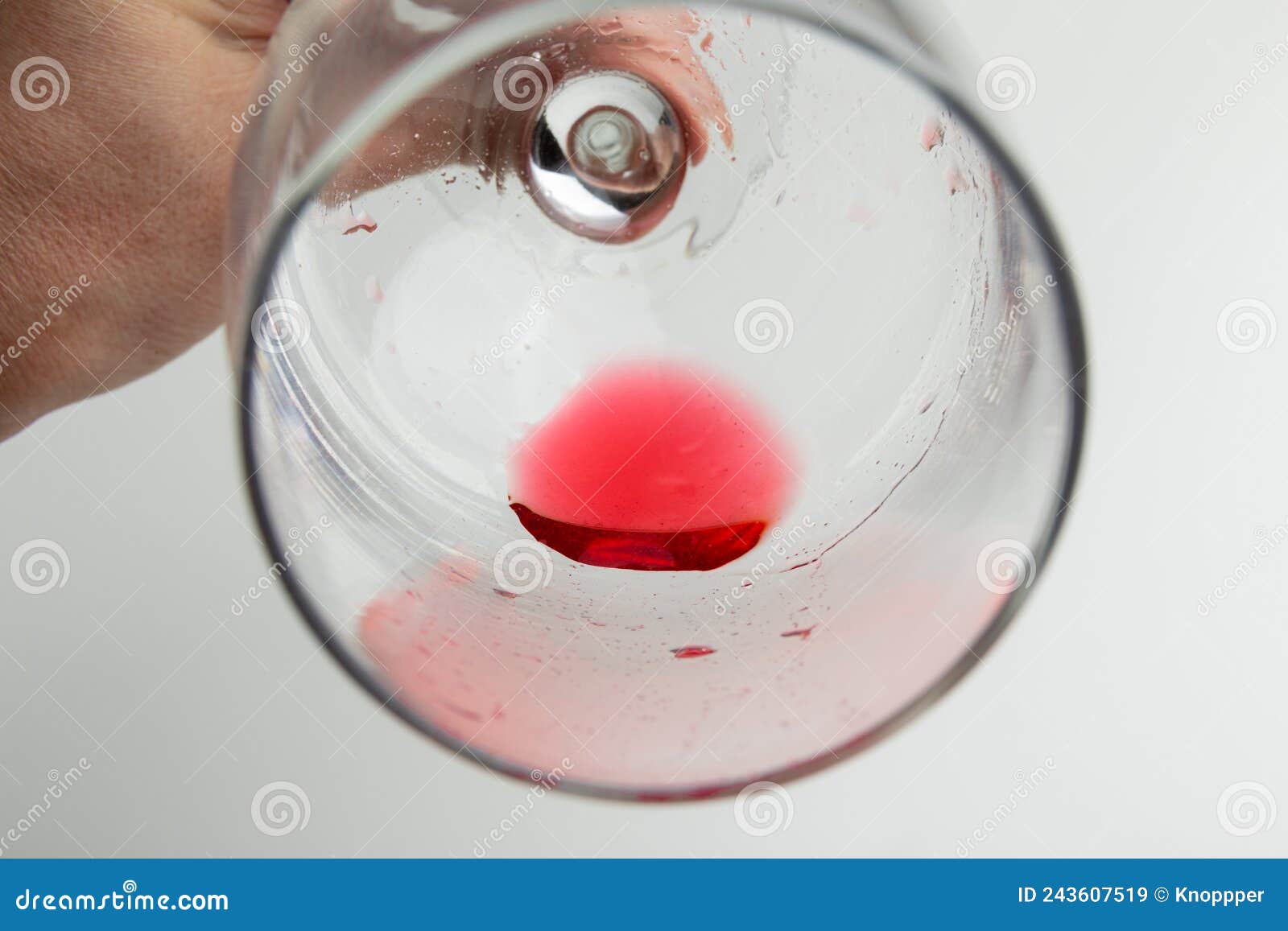 The Last Drop of Wine at the Bottom of the Glass Stock Image - Image of ...