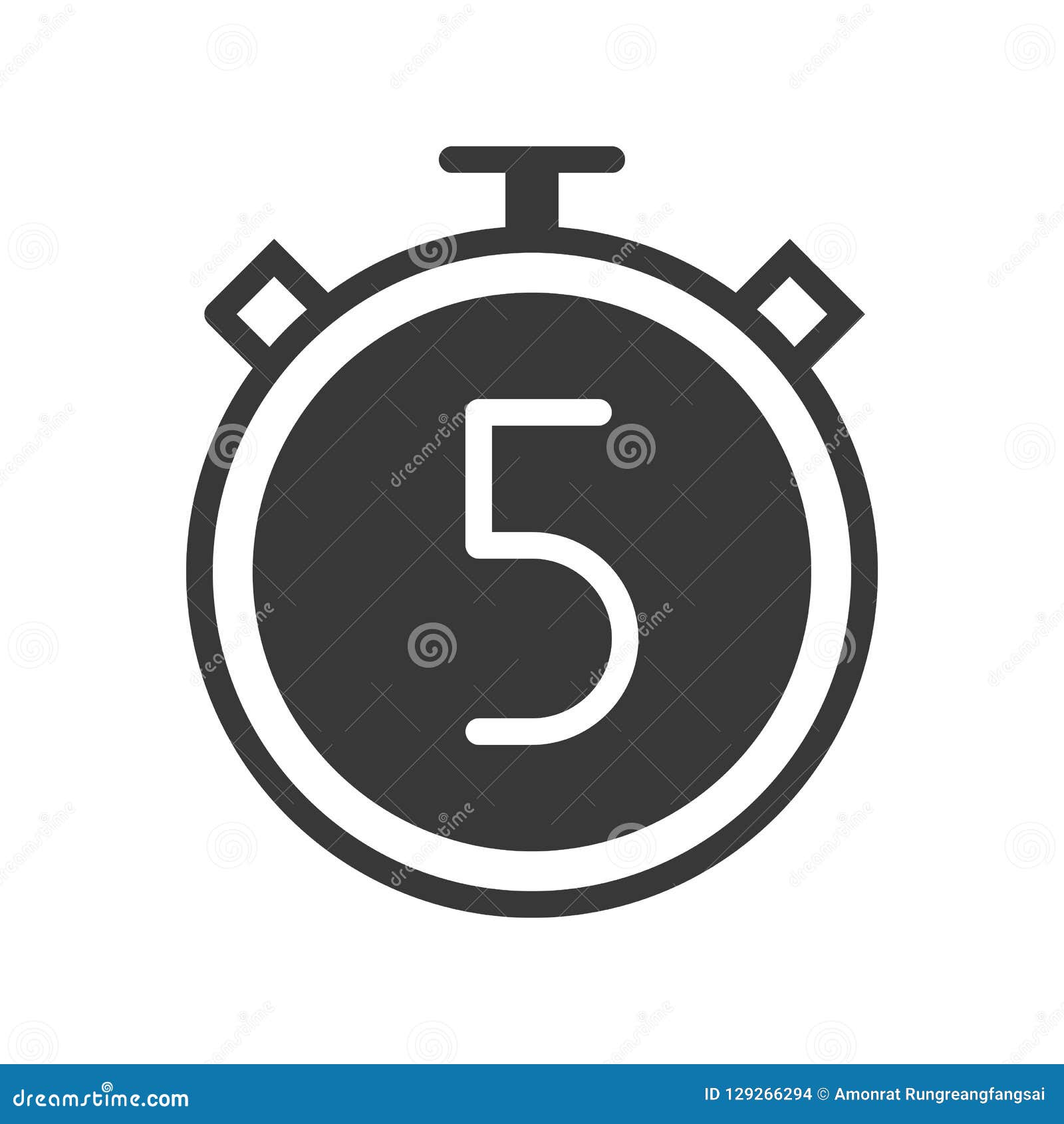 Last Five Minutes Soccer Related Solid Icon Stock Vector - Illustration ...