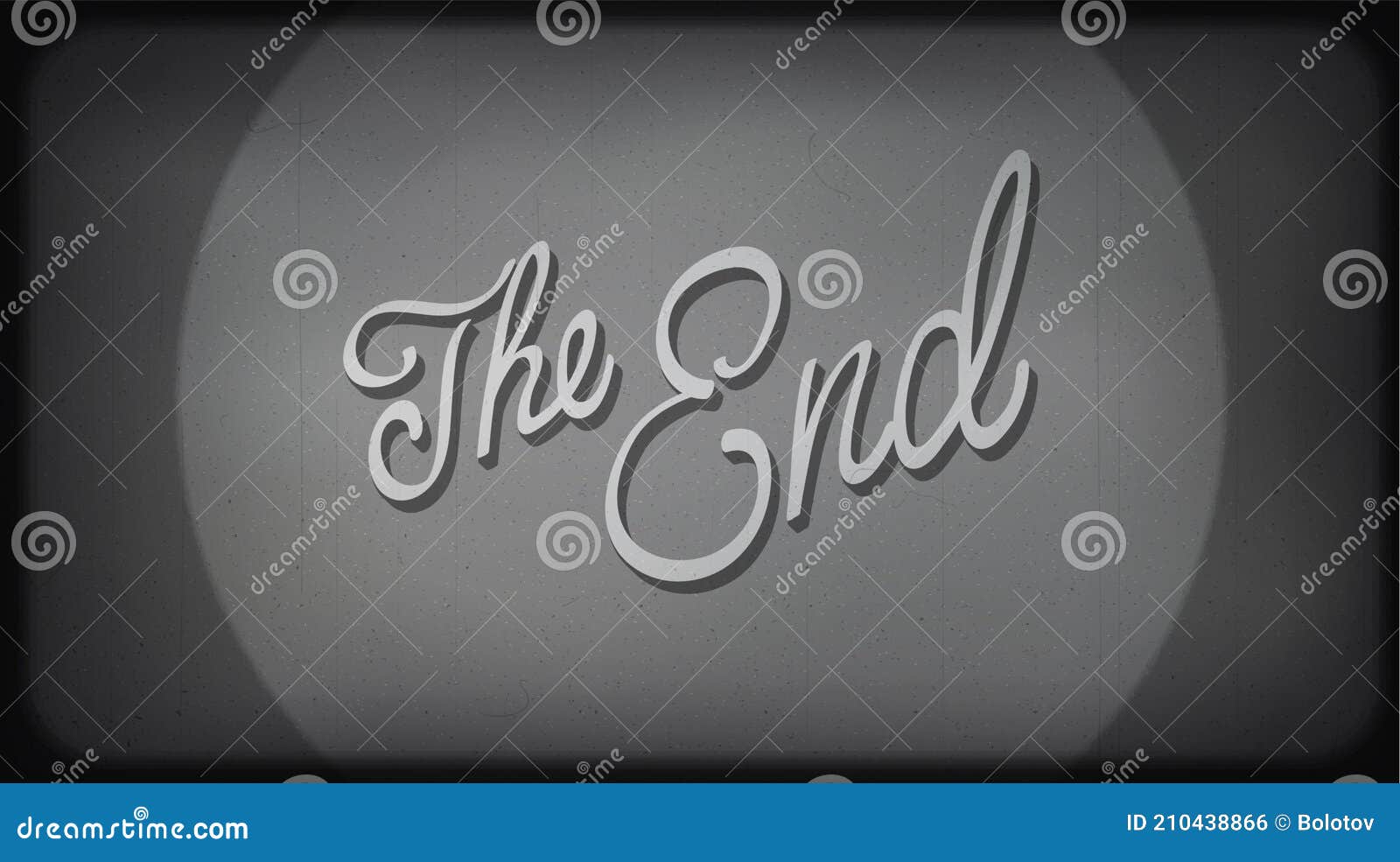 The Last Frame from the Vintage Film, the End of the Old Film. Vintage ...