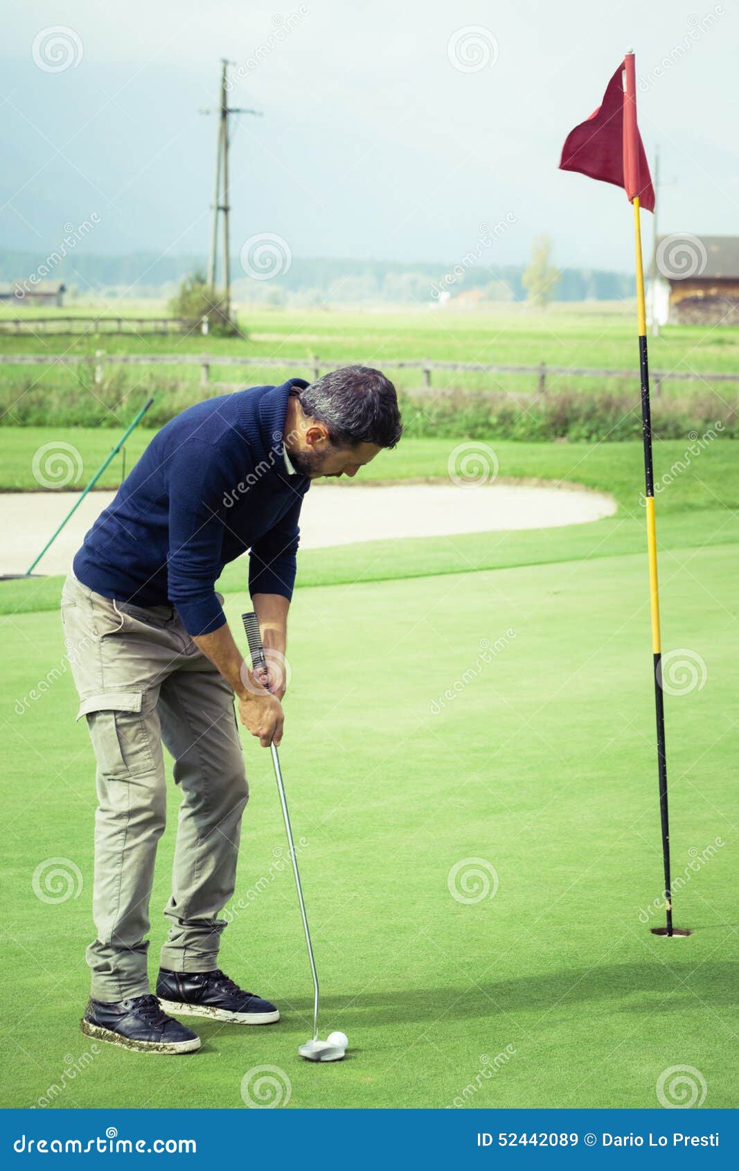 Last hole in golf course stock image. Image of nature - 52442089